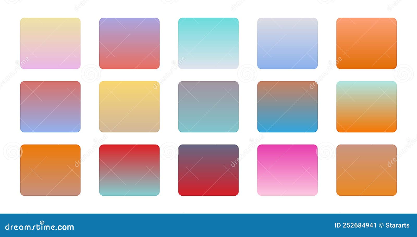 Multicolor Gradients Vibrant Combinations Collection Background Vector ...