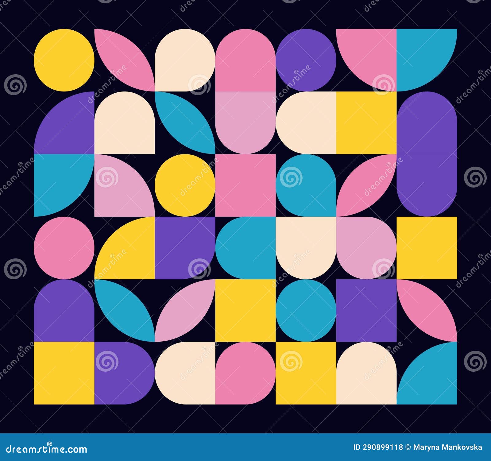 Multicolor Graphics Elements on Dark Background. Stock Vector ...