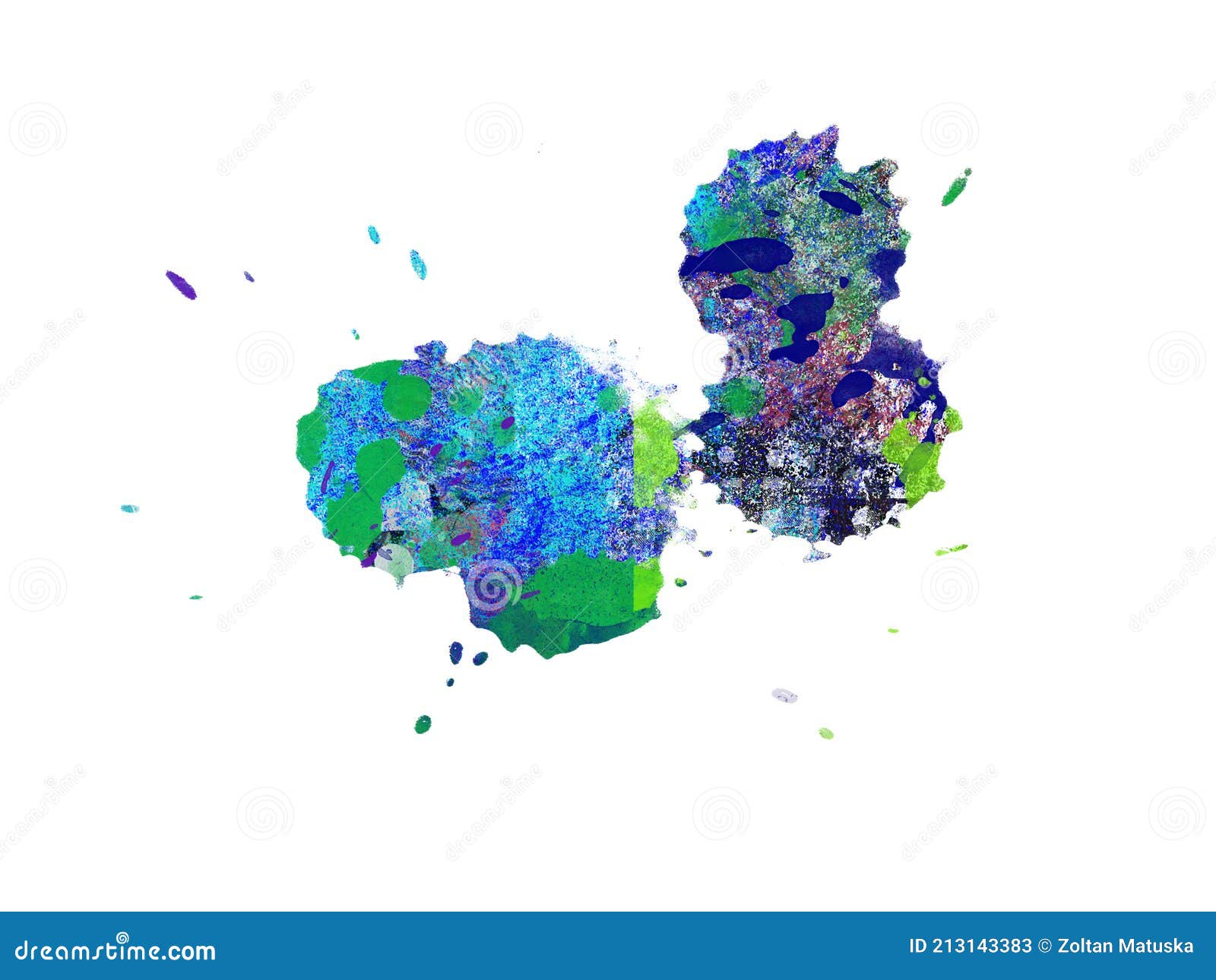 Multicolor, Halftone Spotted Ink Splash , Splatter Design Element ...