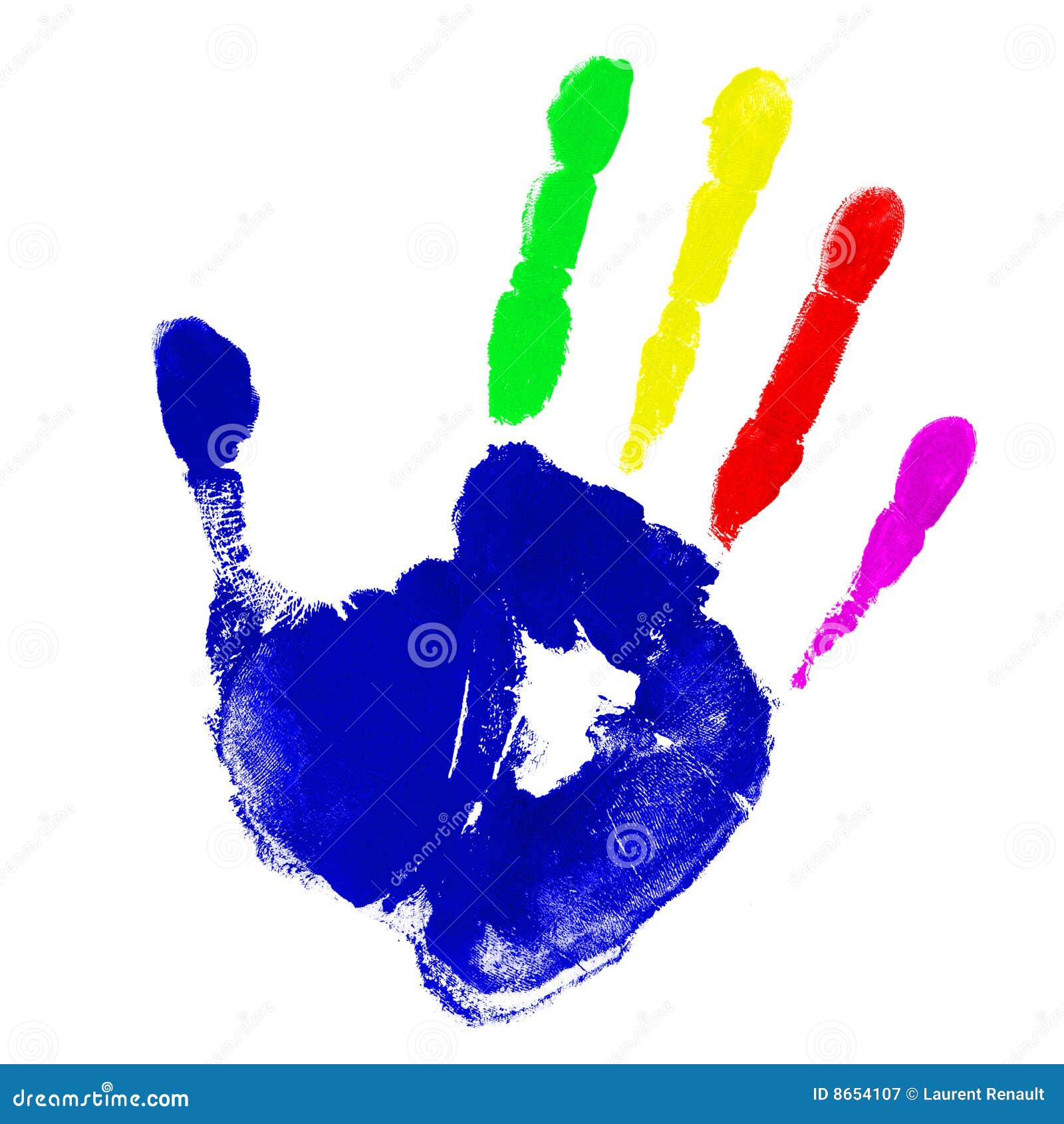 Multicolor hand stock image. Image of unique, finger, trace - 8654107