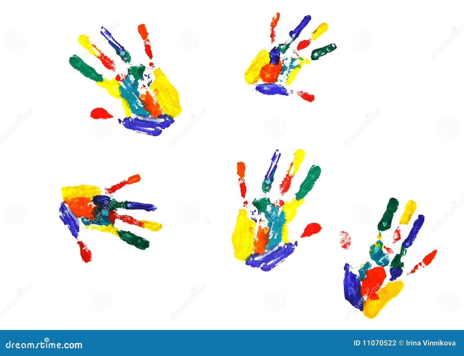 Multicolor hand print stock photo. Image of descriptive - 11070522