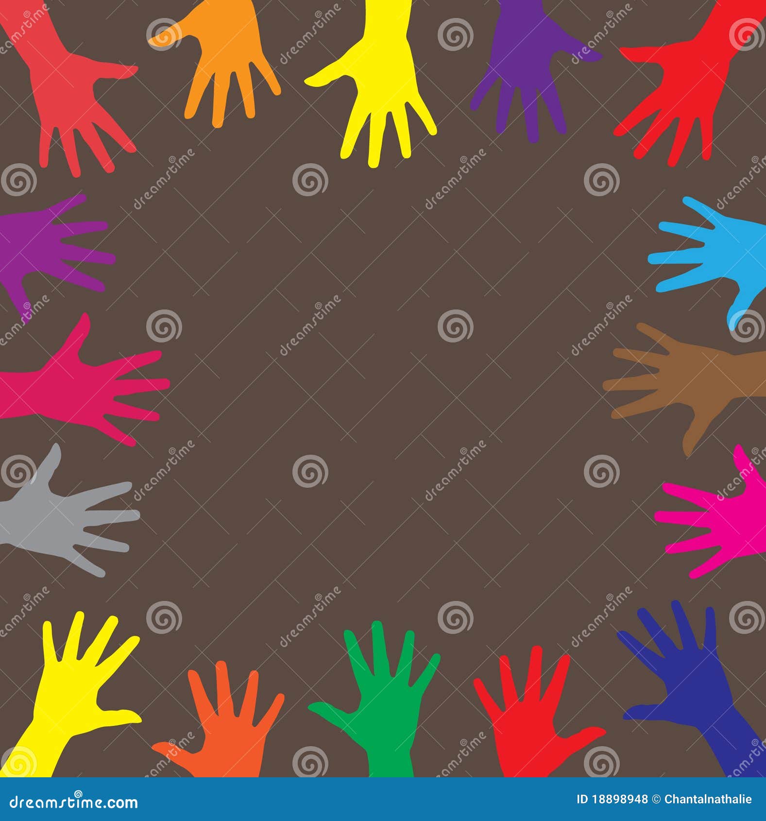Multicolor hands stock vector. Illustration of creative - 18898948