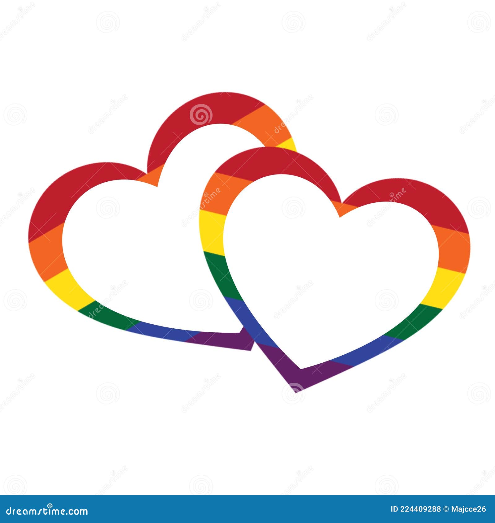 Multicolor Hearts Isolated on White Background Abstract Stock ...