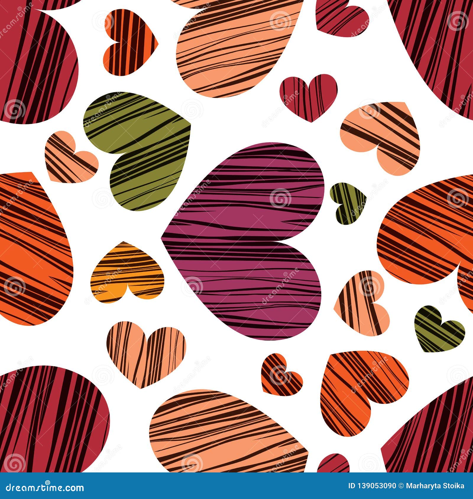 Multicolor hearts. stock vector. Illustration of heart - 139053090