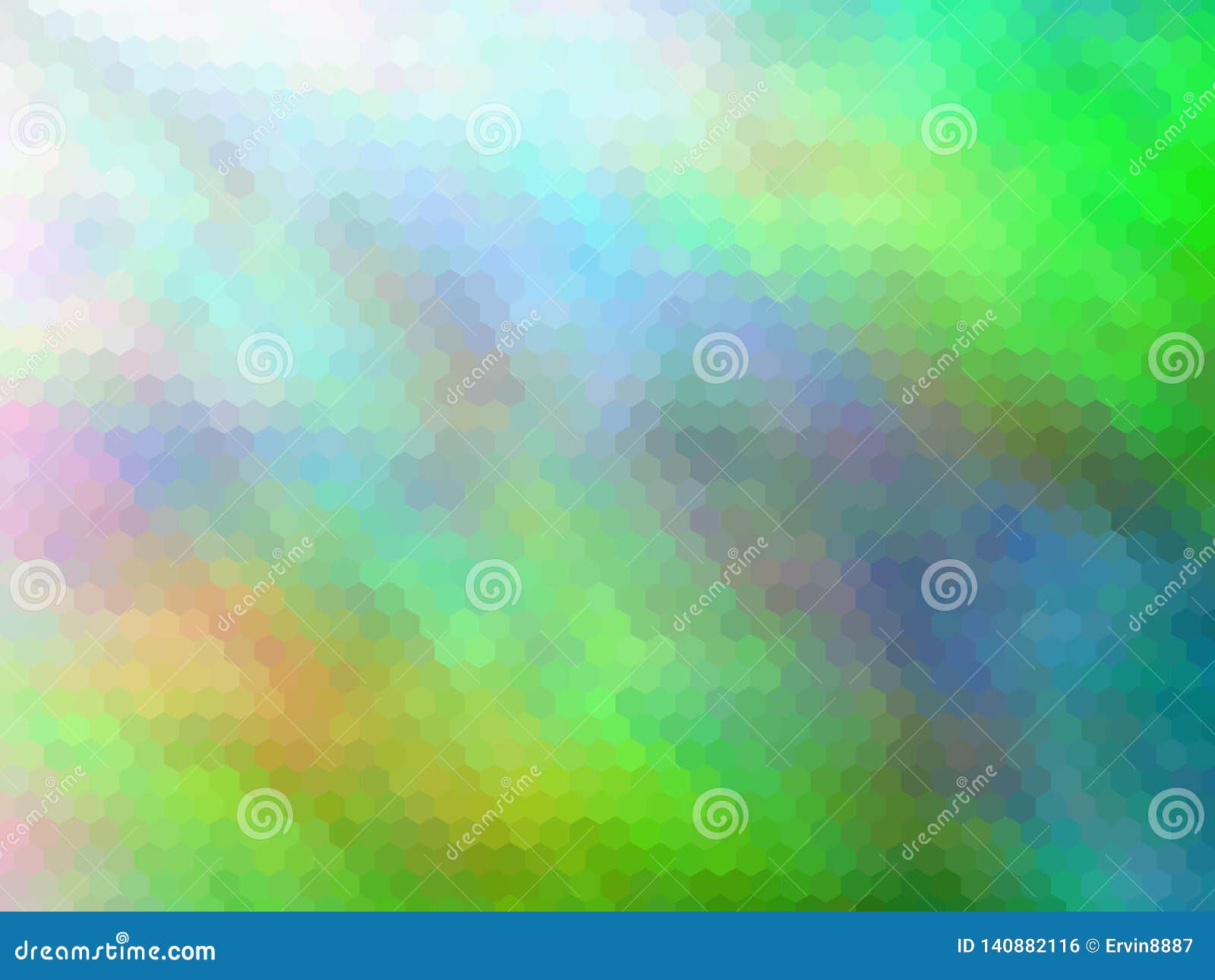 Multicolor Hexagonally Pixeled Background. Bright Colors Stock ...