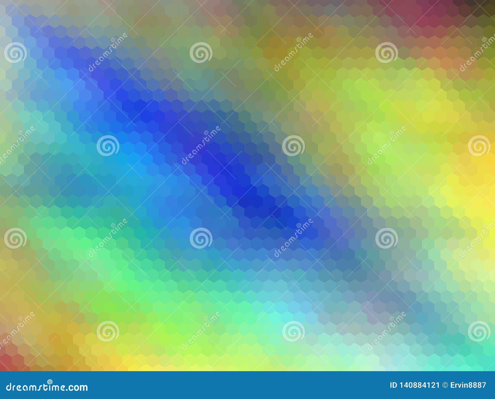 Multicolor Hexagonally Pixeled Background.Bright Rainbow Colors,modern ...