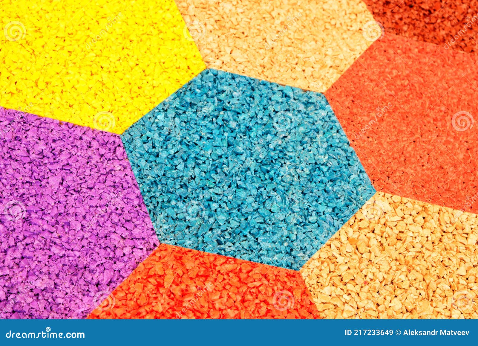 Multicolor Hexagons Abstract Pattern, Rubber Crumb Texture Background ...