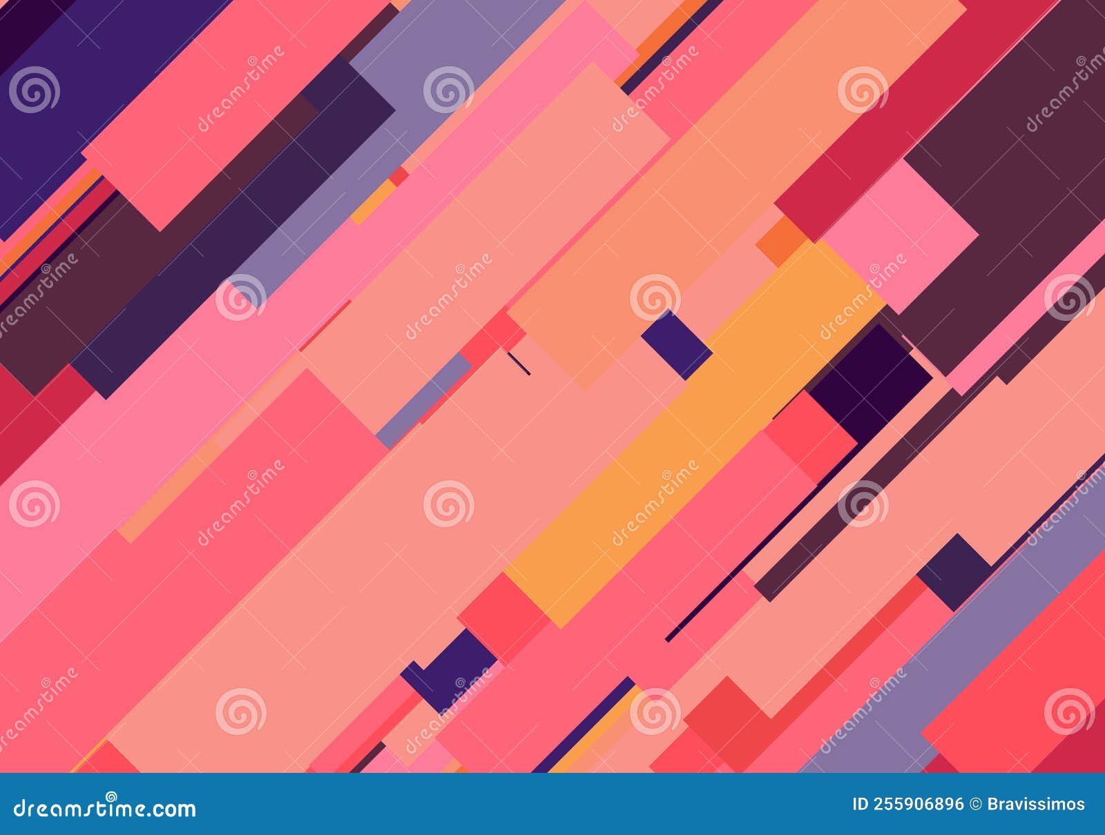 Multicolor Illustration Geometric Shape Diagonal Line. Backdrop ...