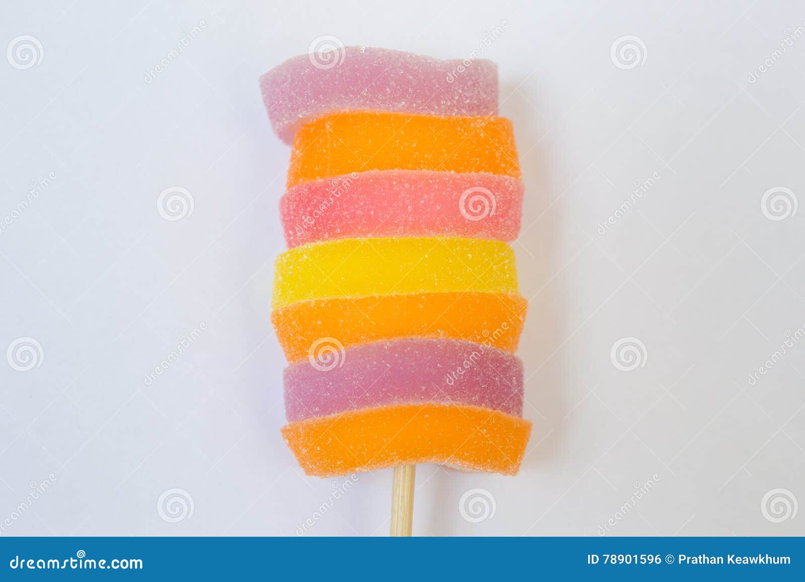 Multicolor Jelly Stick with Sugar Isolated Stock Photo - Image of stick ...