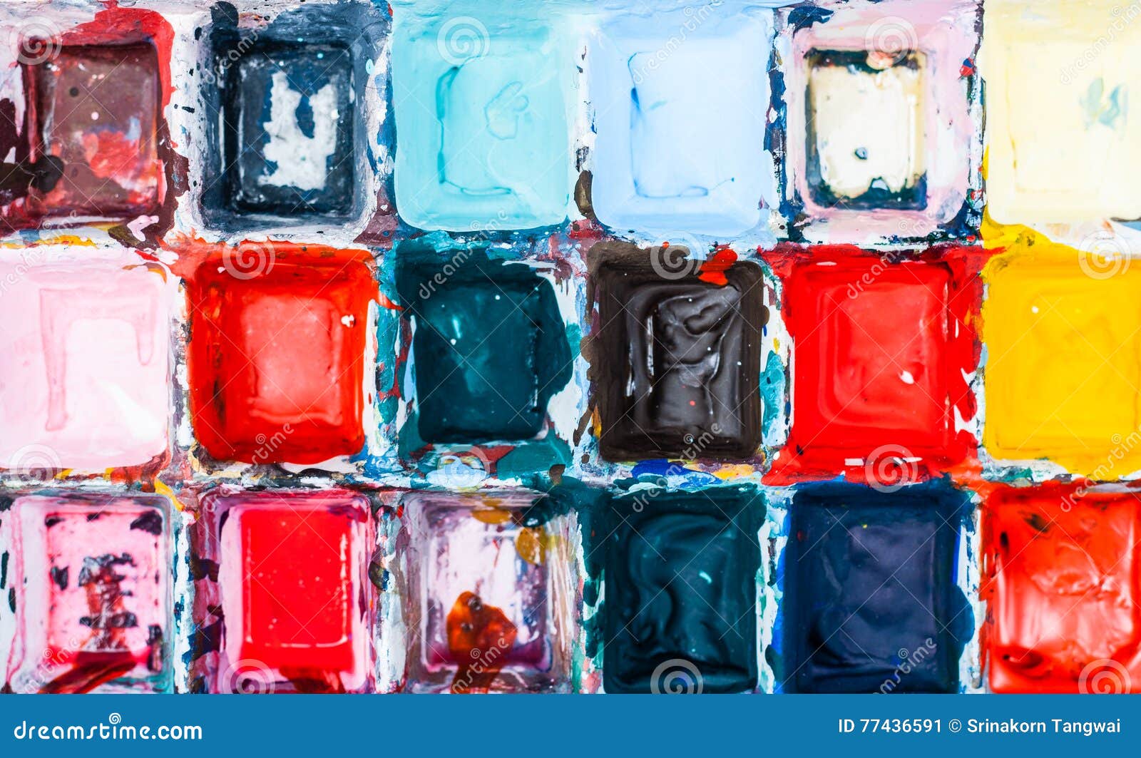 Multicolor Kids Bright Messy Paint Stock Image - Image of concept ...