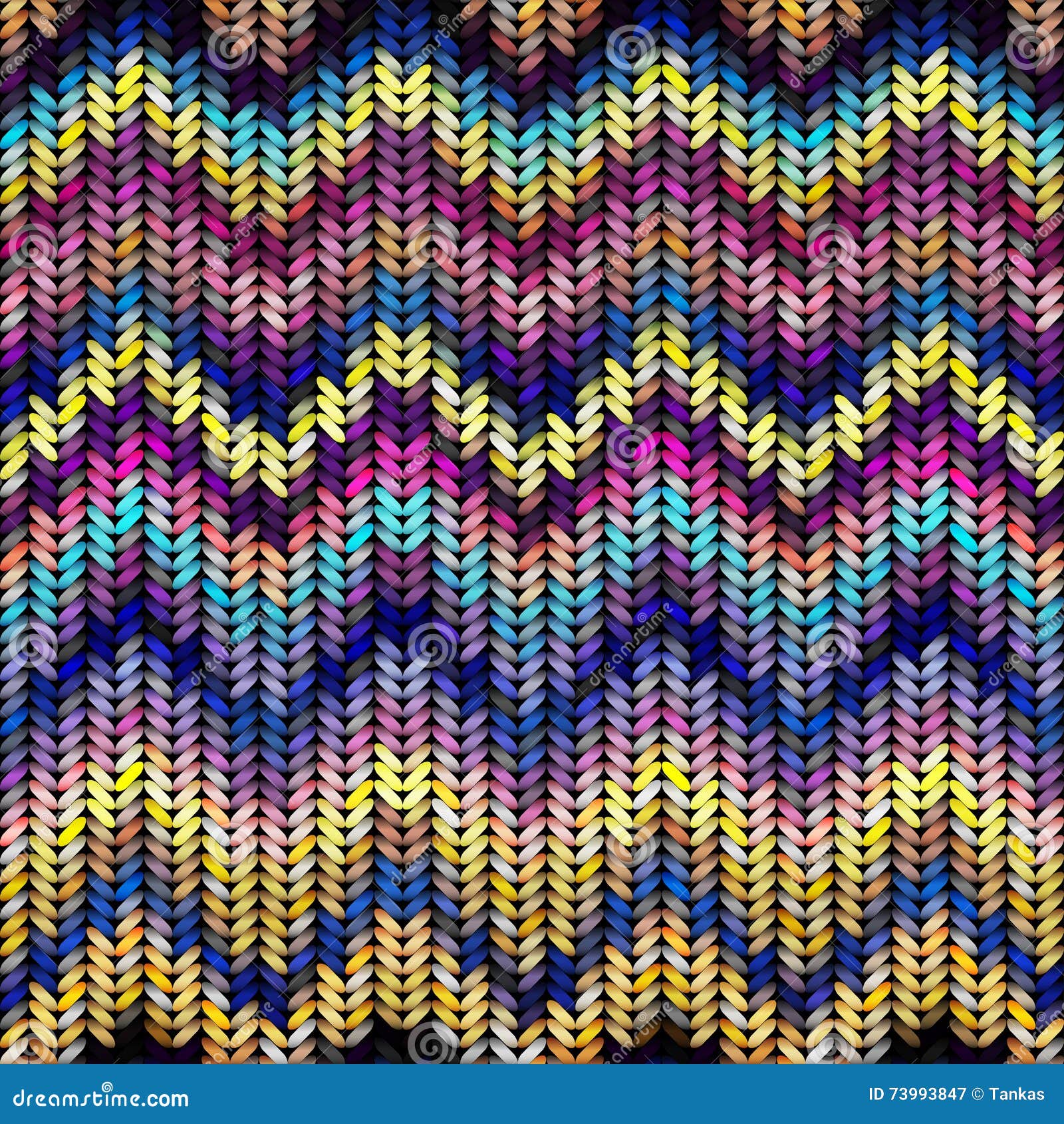 Multicolor knitted pattern stock illustration. Illustration of fabric ...