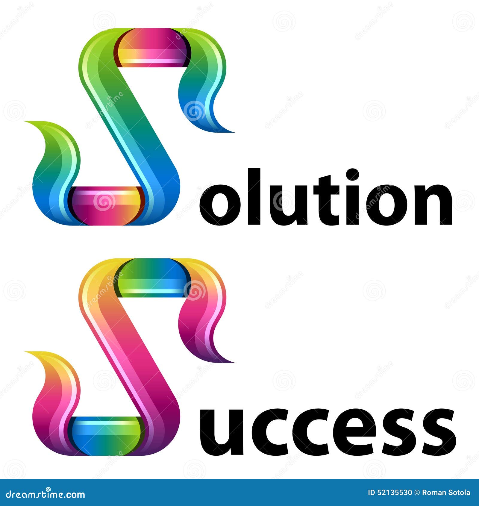 Multicolor letter S icons stock vector. Illustration of decoration ...