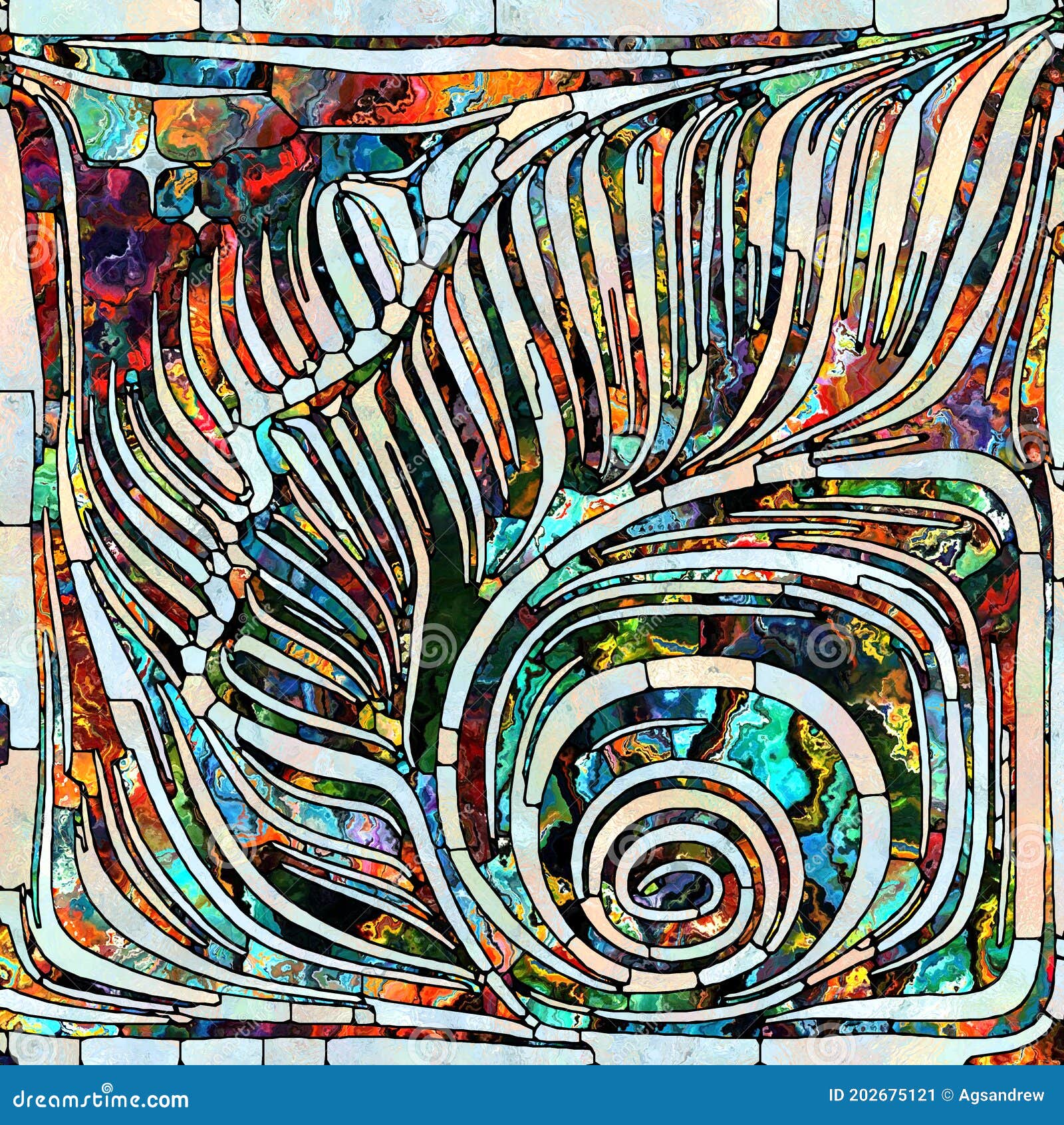 Artificial Stained Glass stock image. Image of fragment - 202675121