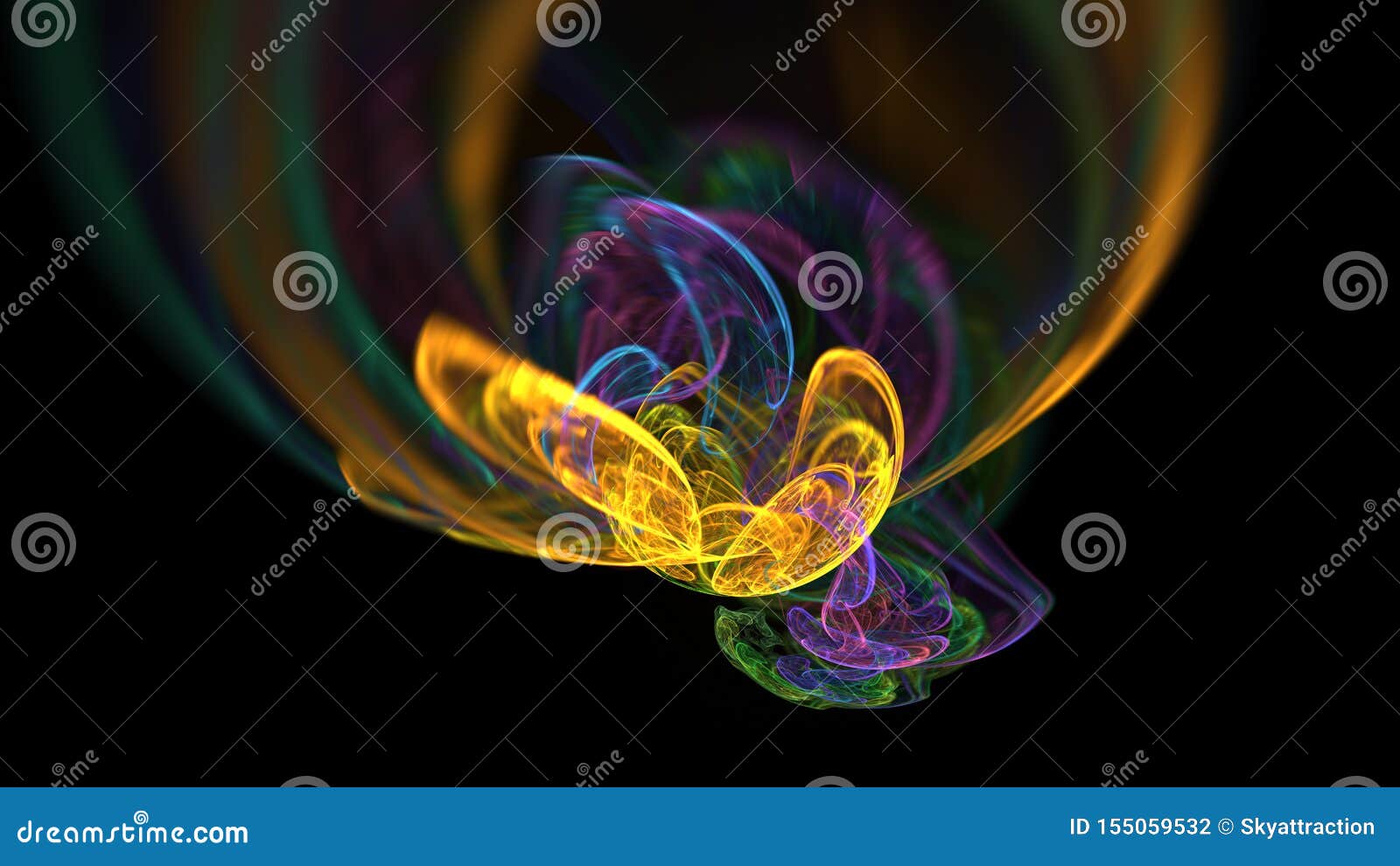 Multicolor Line Curves Abstract Background Stock Illustration ...