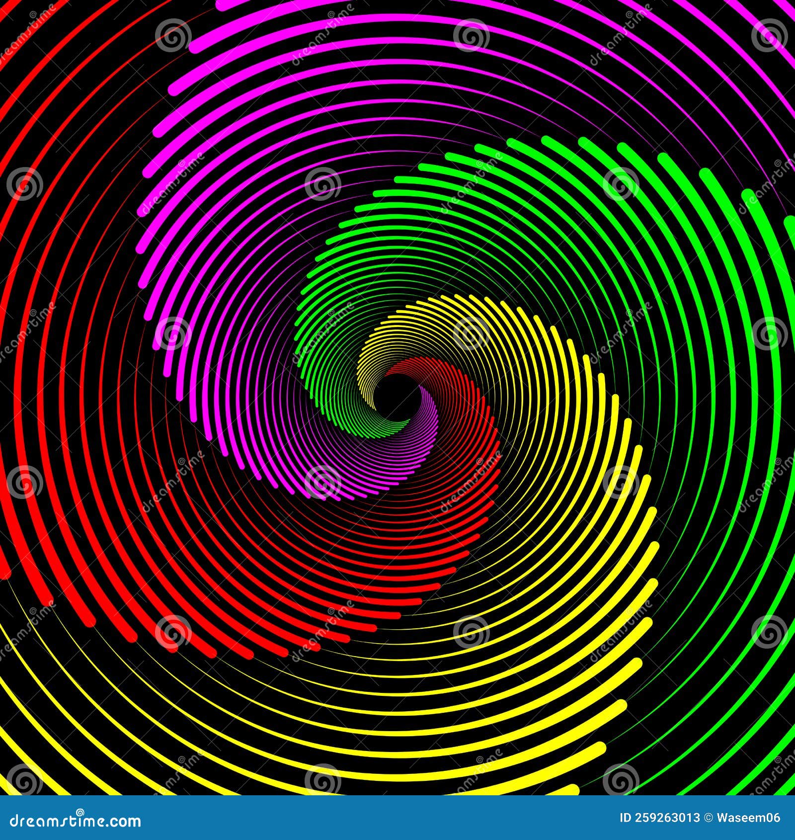 Multicolor Lines Spiral Vortex Vector Background Stock Vector ...