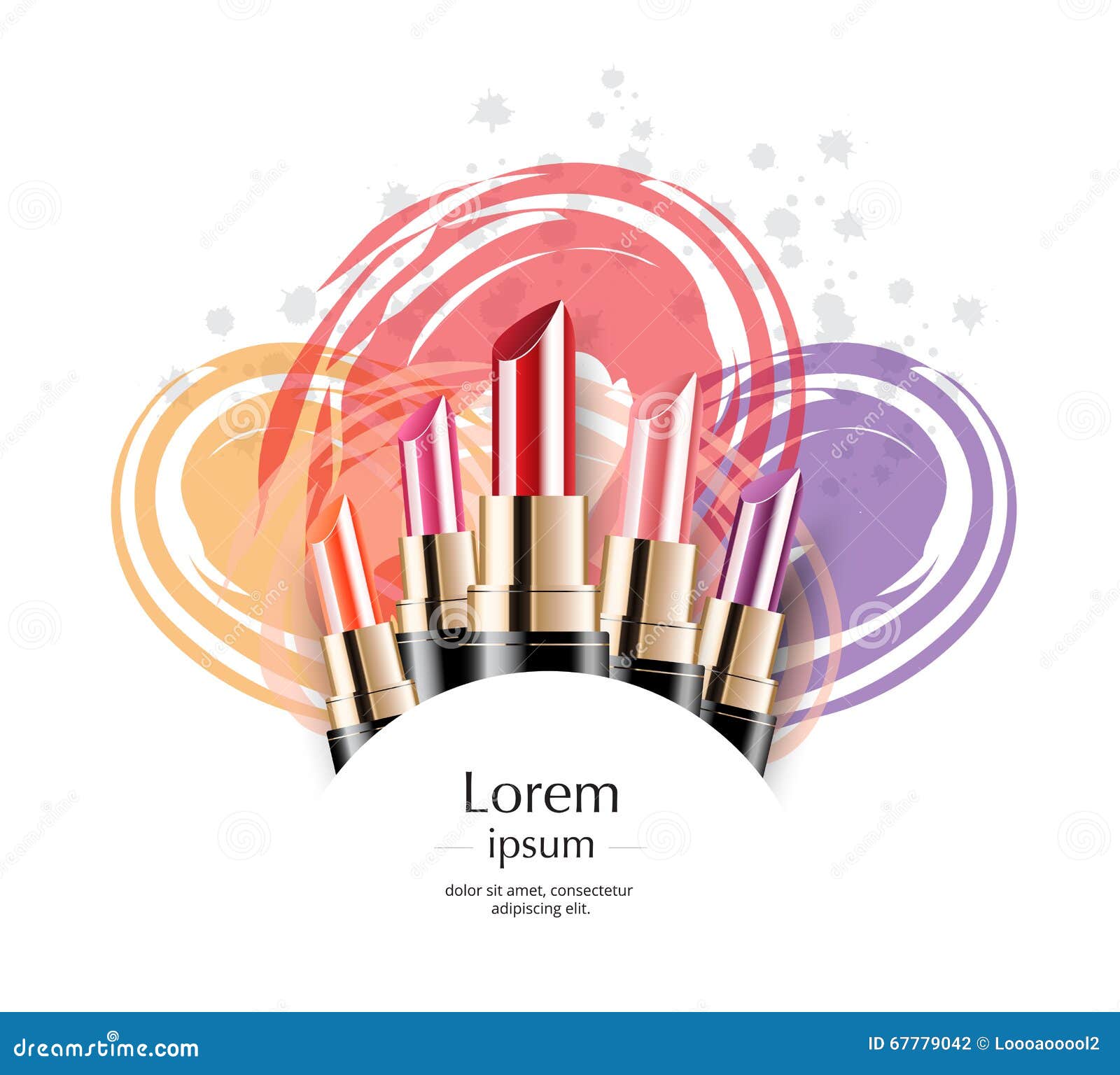 Multicolor Lipstick. Lipstick Collection. Vector Illustration. Stock ...