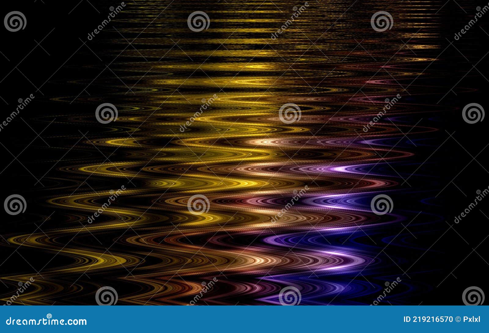 Multicolor Liquid Surface with Waves Stock Illustration - Illustration ...