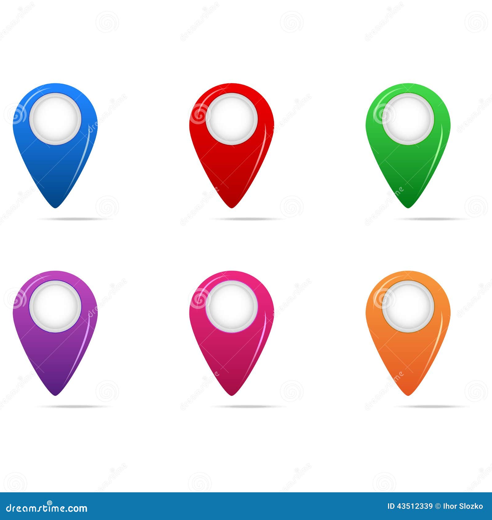 Multicolor map marker stock vector. Illustration of signs - 43512339