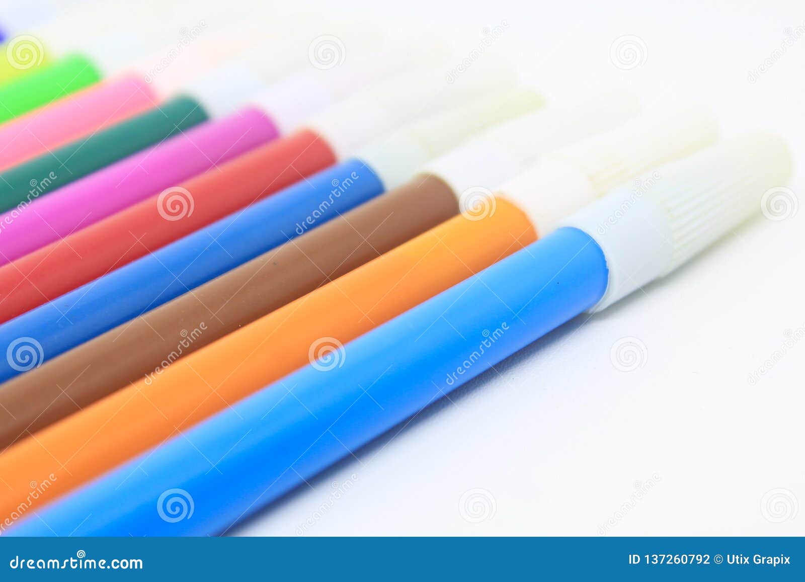 Multicolor Marker Isolated stock photo. Image of vector - 137260792