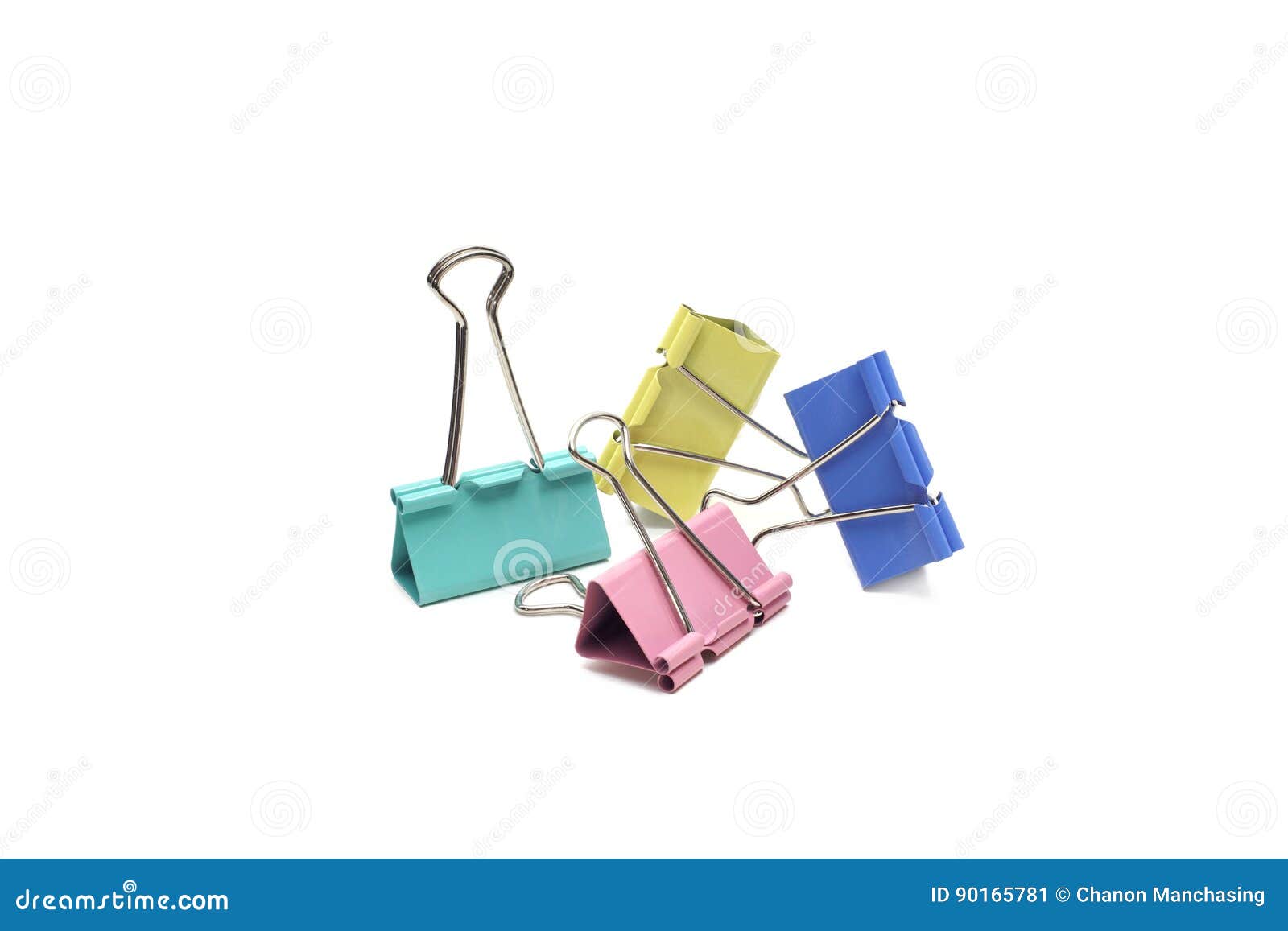 Multicolor Metal Paper Clip Stock Image - Image of yellow, file: 90165781