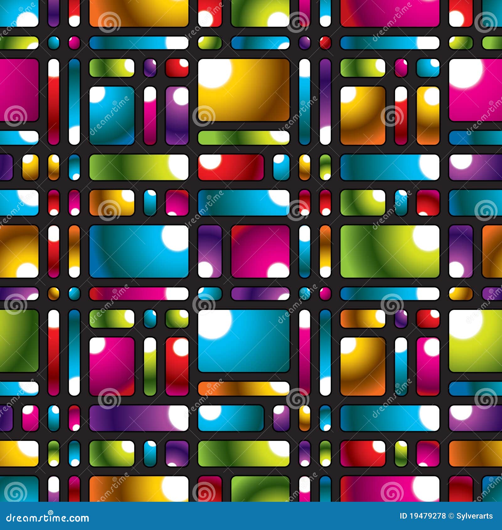 Multicolor mosaic pattern. stock vector. Illustration of cover - 19479278