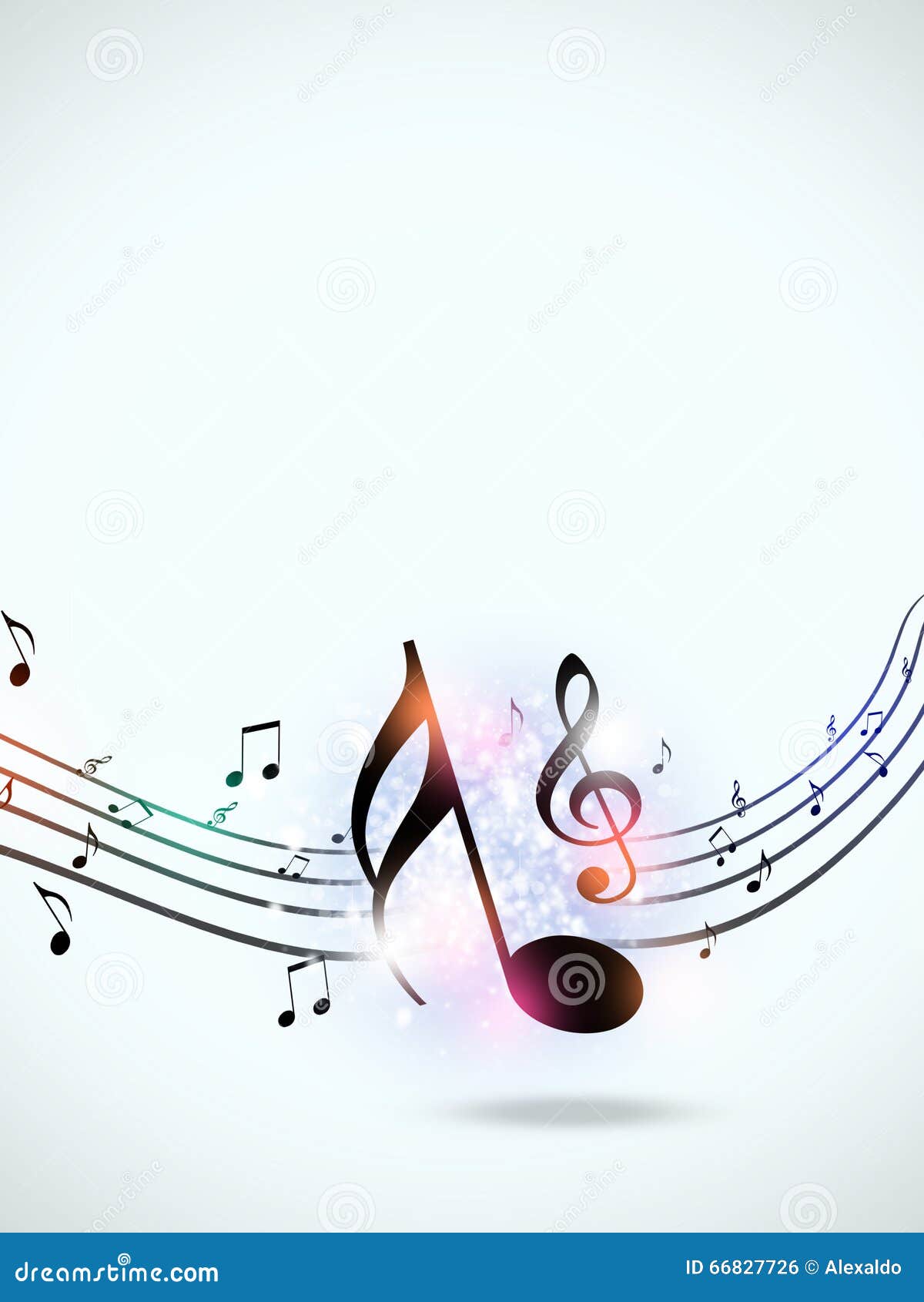 Multicolor Music Funky Notes Stock Illustration - Illustration of ...