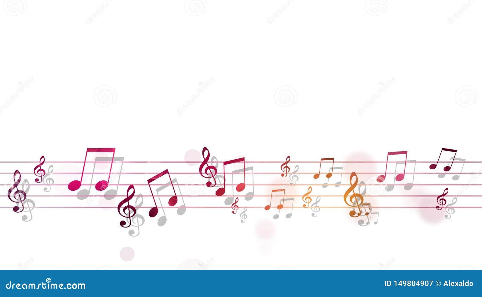 Multicolor Music Notes Poster Royalty-Free Stock Photo | CartoonDealer ...