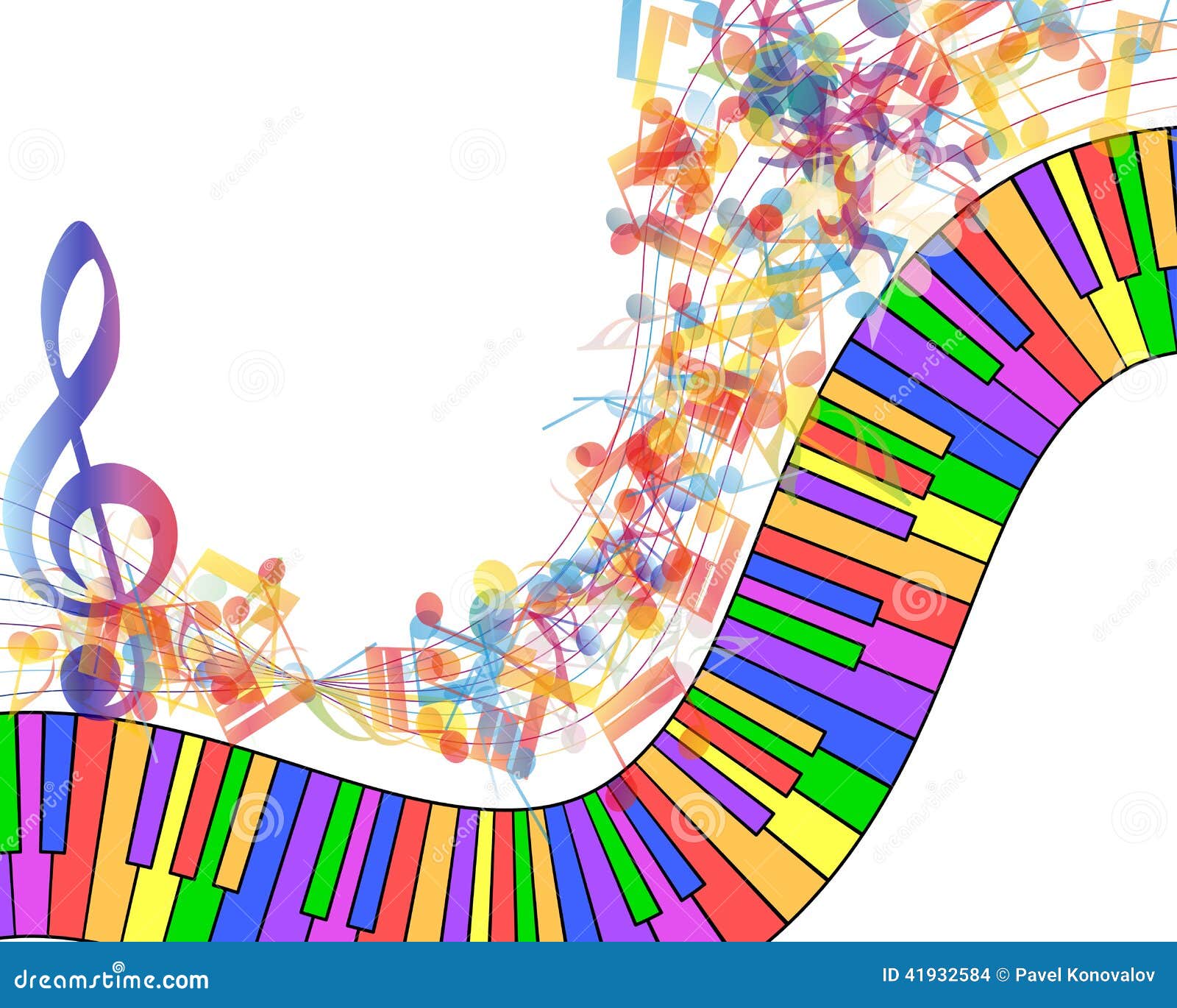 Multicolor musical stock vector. Illustration of musical - 41932584