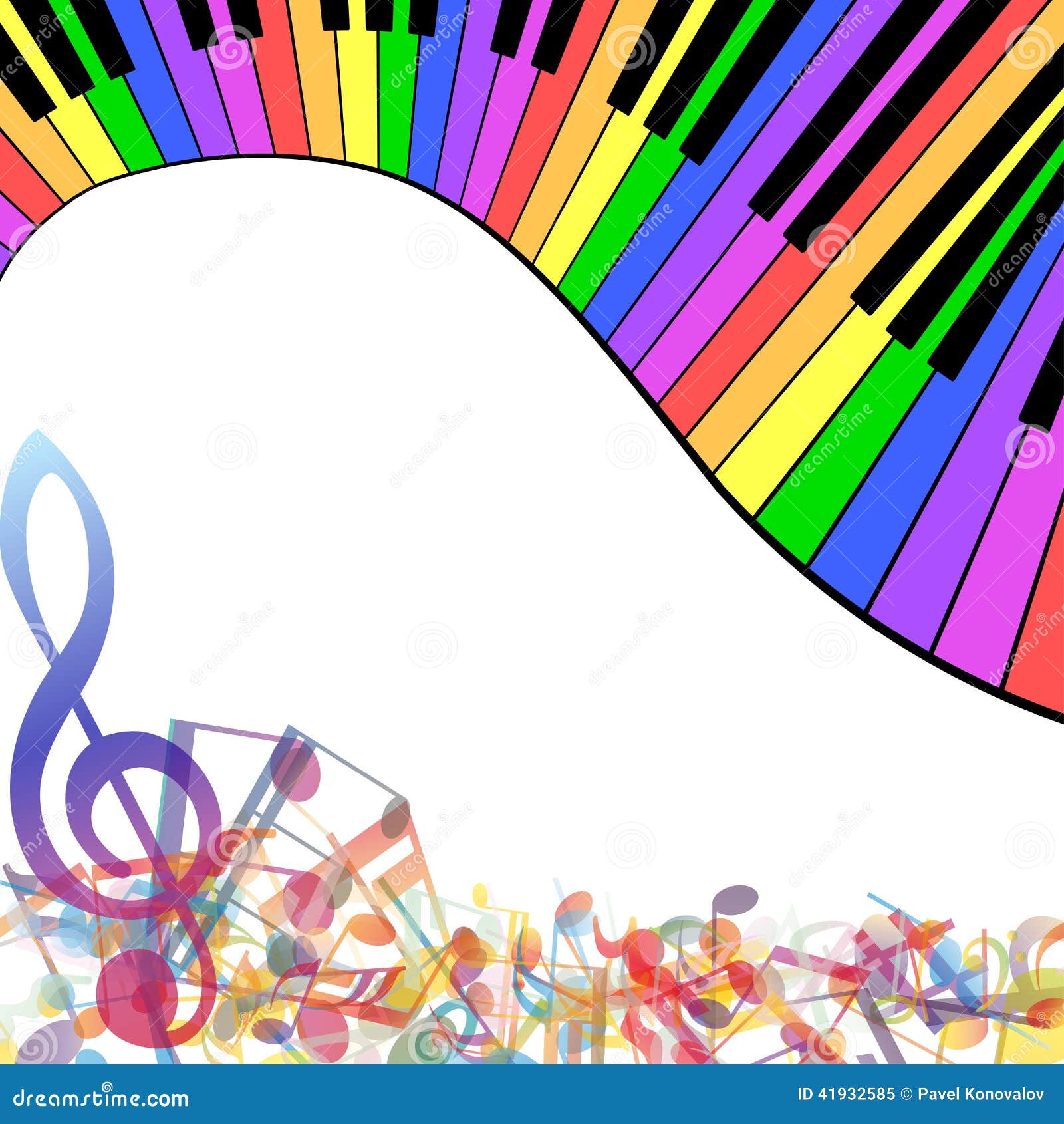 Multicolor musical stock vector. Illustration of artistic - 41932585