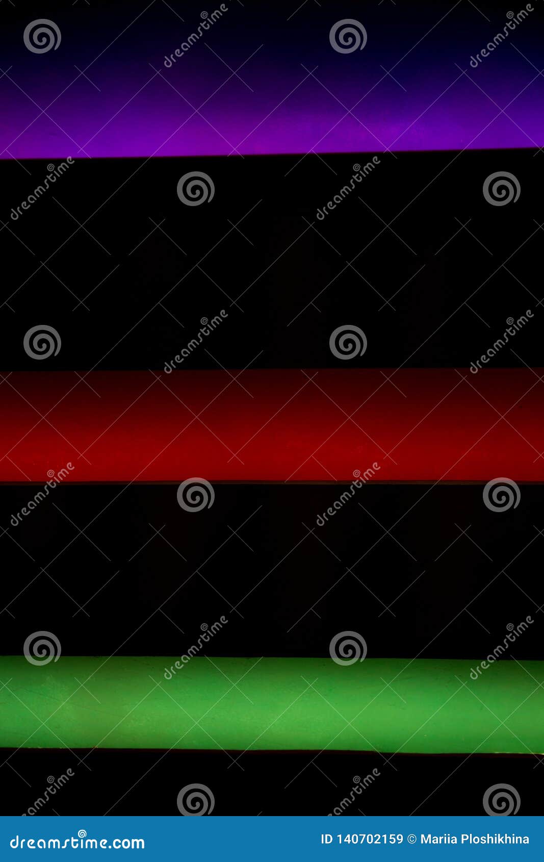Multicolor Neon Color Lights on Black Background Stock Illustration ...