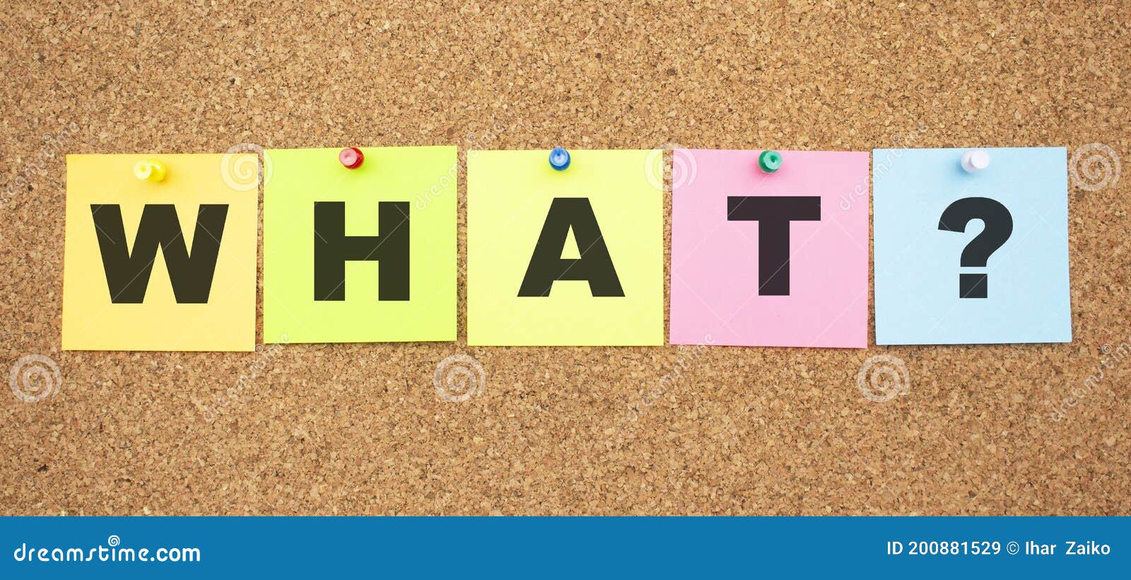 Multicolor Notes with Letters Pinned on a Cork Notice Board Stock Image ...