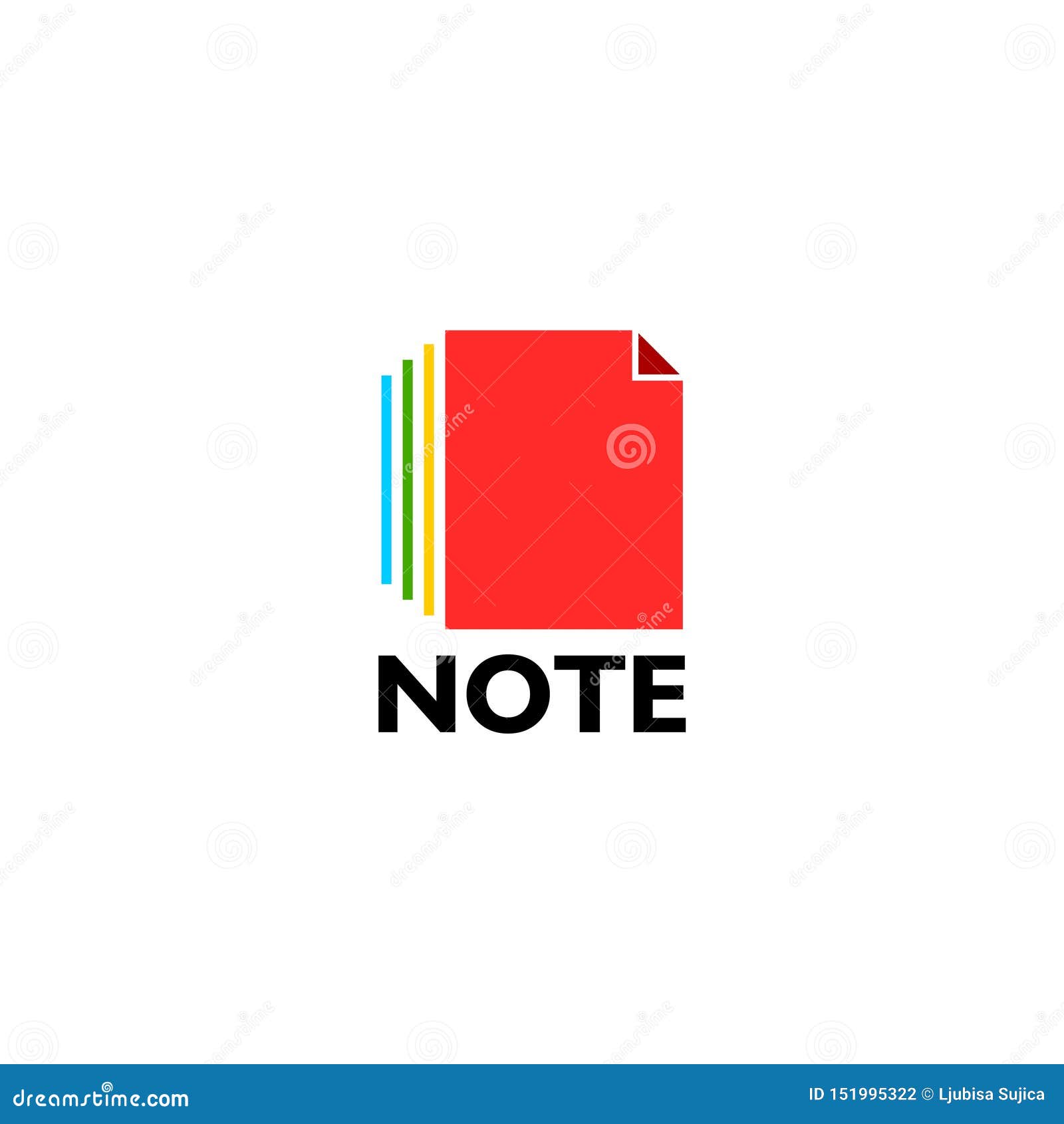 Multicolor Notes Logo, Colored Sheets of Note Papers Stock Vector ...