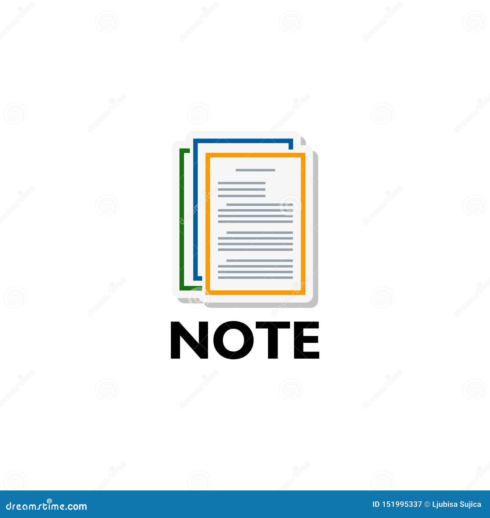 Multicolor Notes Logo, Colored Sheets of Note Papers Stock Vector ...