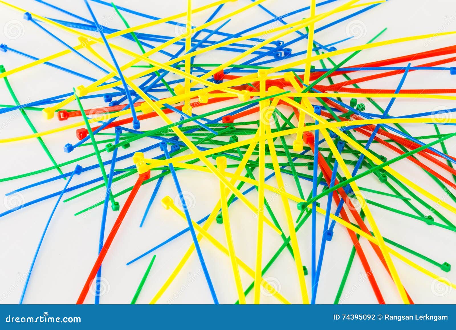 Multicolor Nylon Cable Ties Stock Photo - Image of yellow, work: 74395092