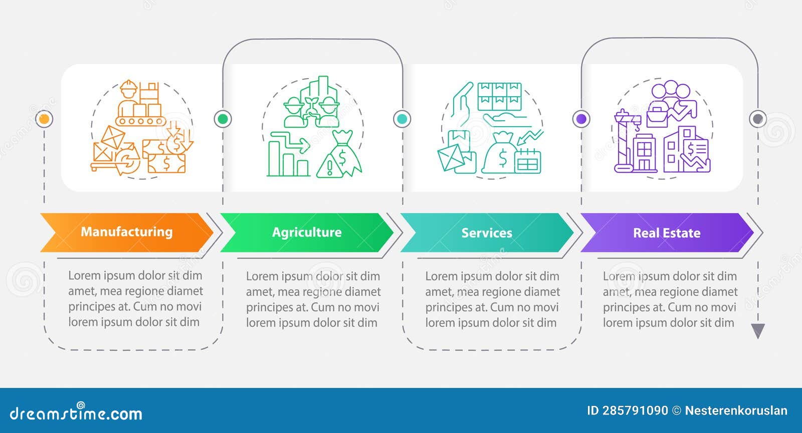 Multicolor Overproduction Layout with Line Icons Stock Vector ...