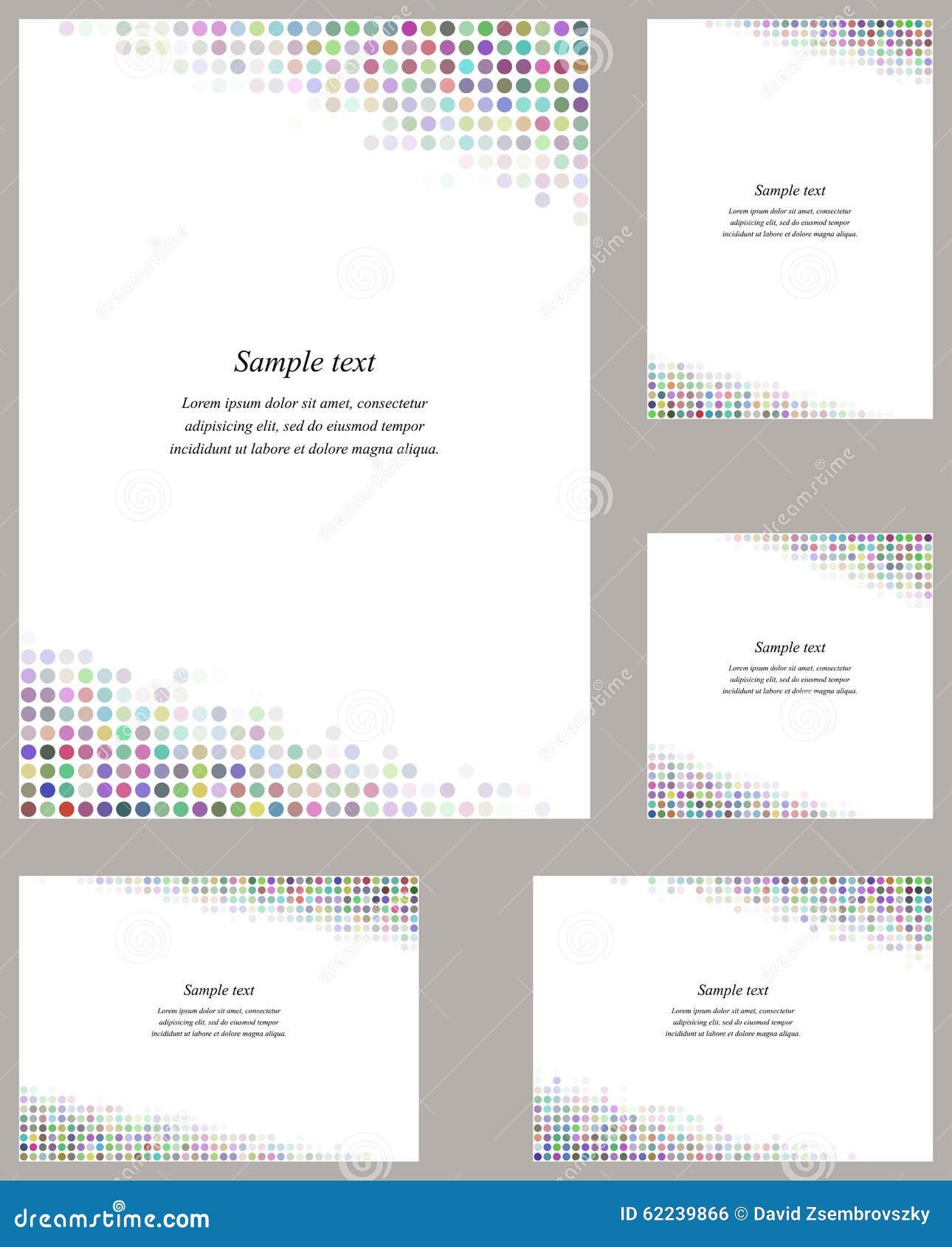 Multicolor Page Corner Design Template Set Stock Vector - Illustration ...