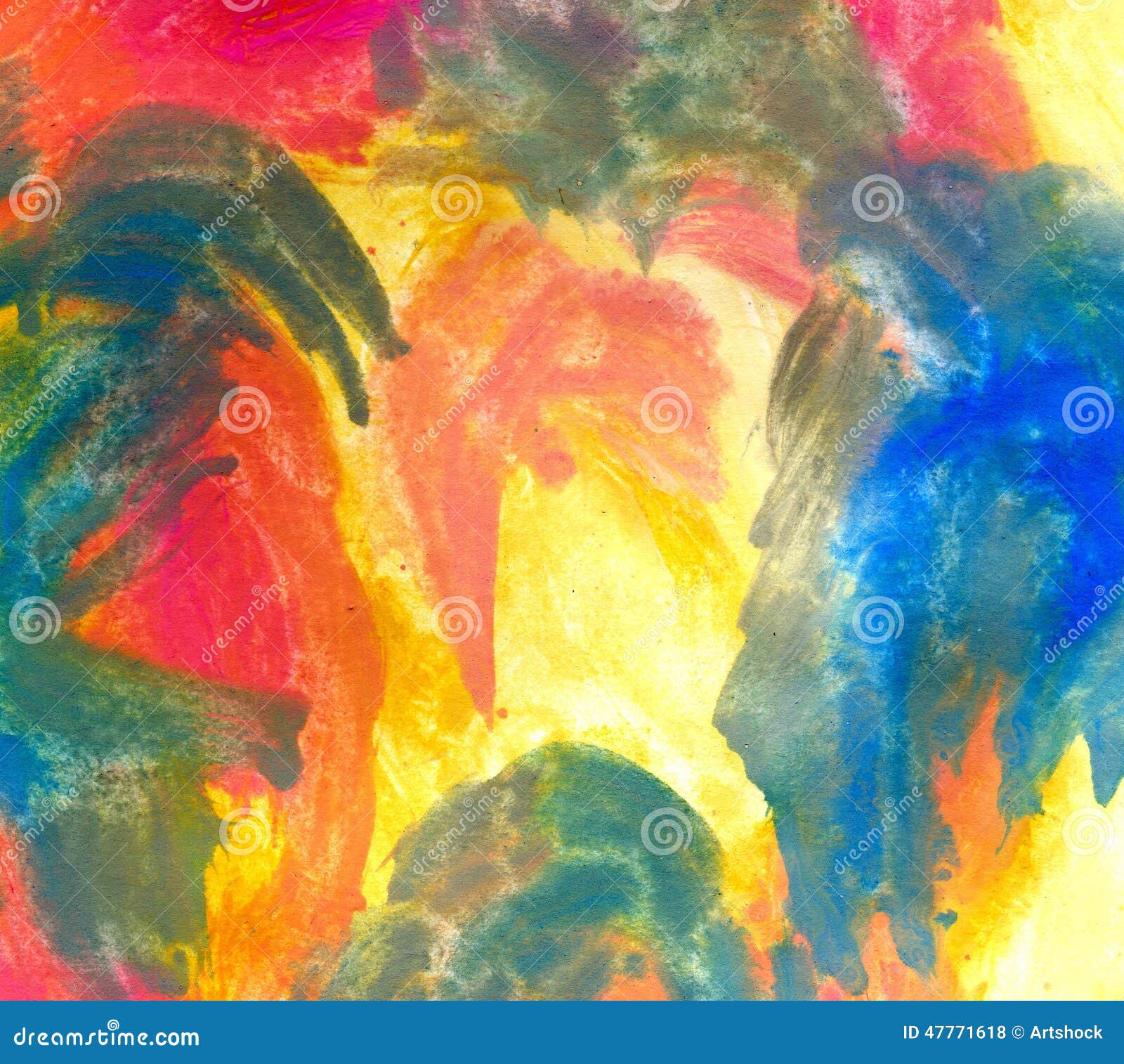 Multicolor Paint Background Stock Illustration - Illustration of mixed ...