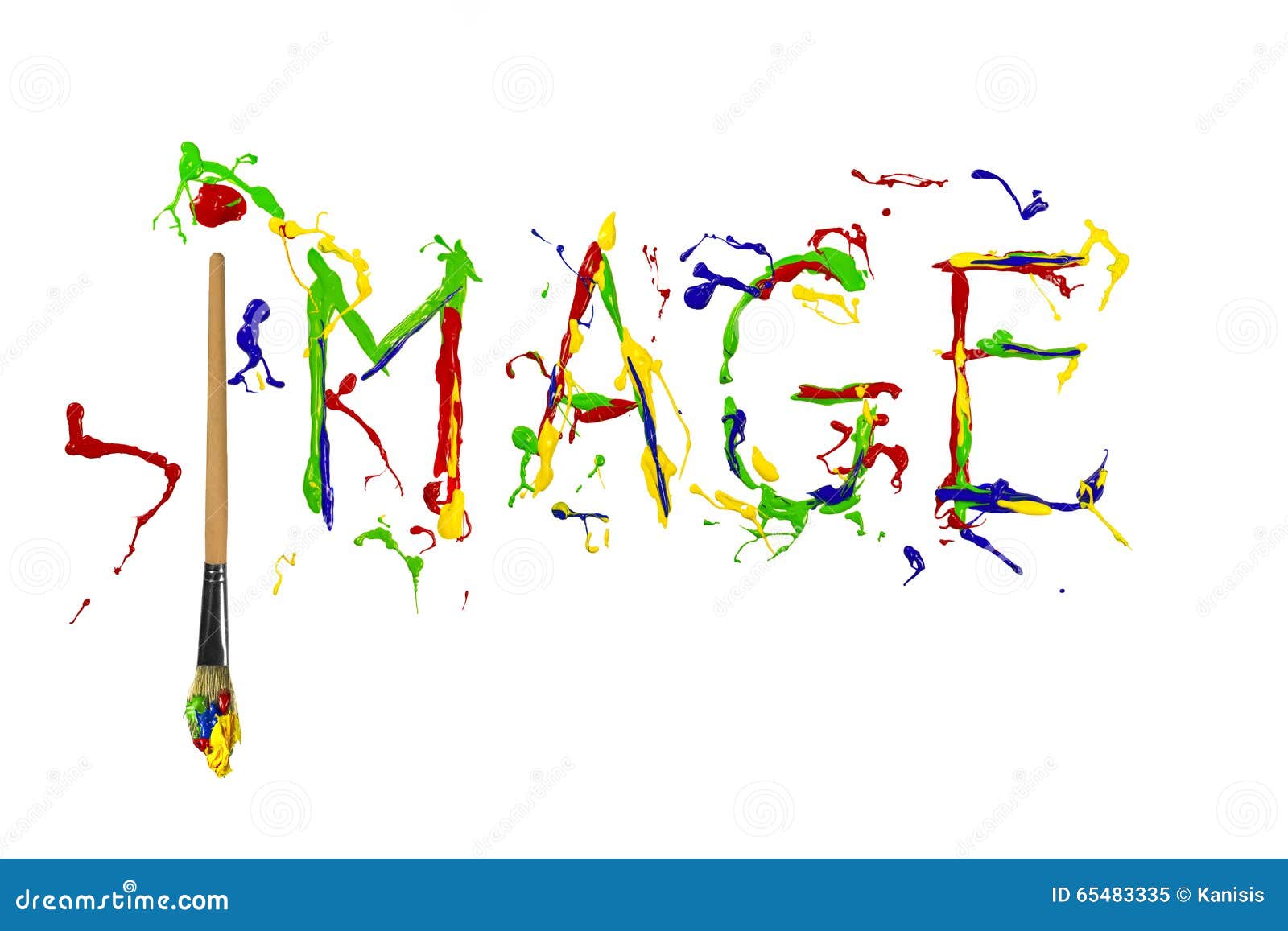 Multicolor Paint Painted Word Image Stock Illustration - Illustration ...