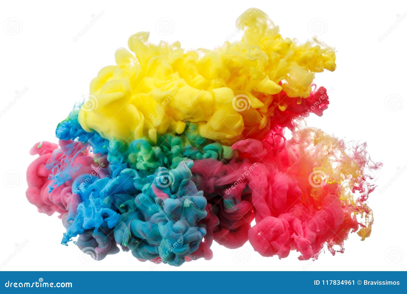 Multicolor Paint Splash Isolated on White Background Stock Image ...