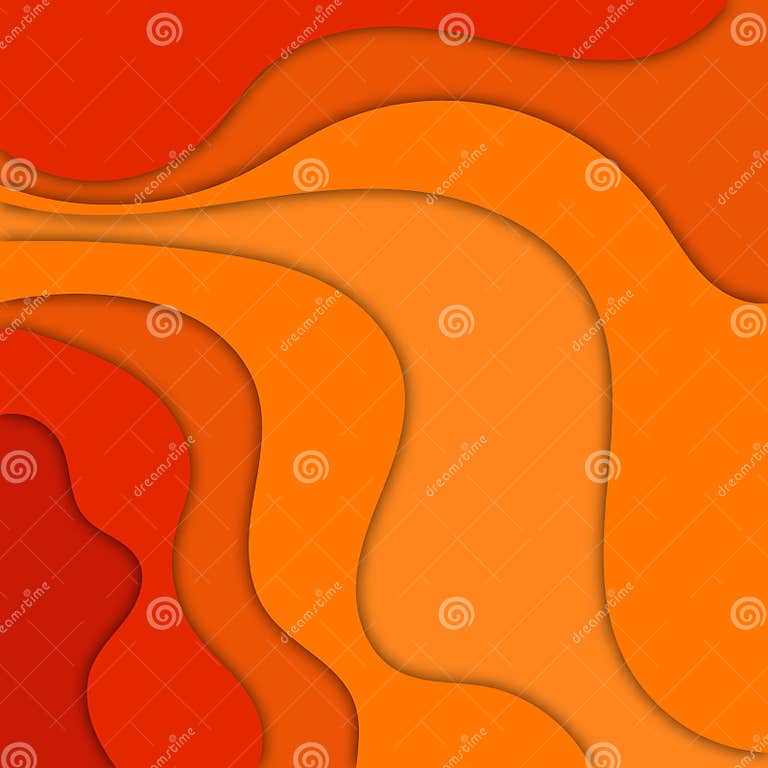 Multicolor Paper Layers 3D Paper with Gradient on Orange Vector ...