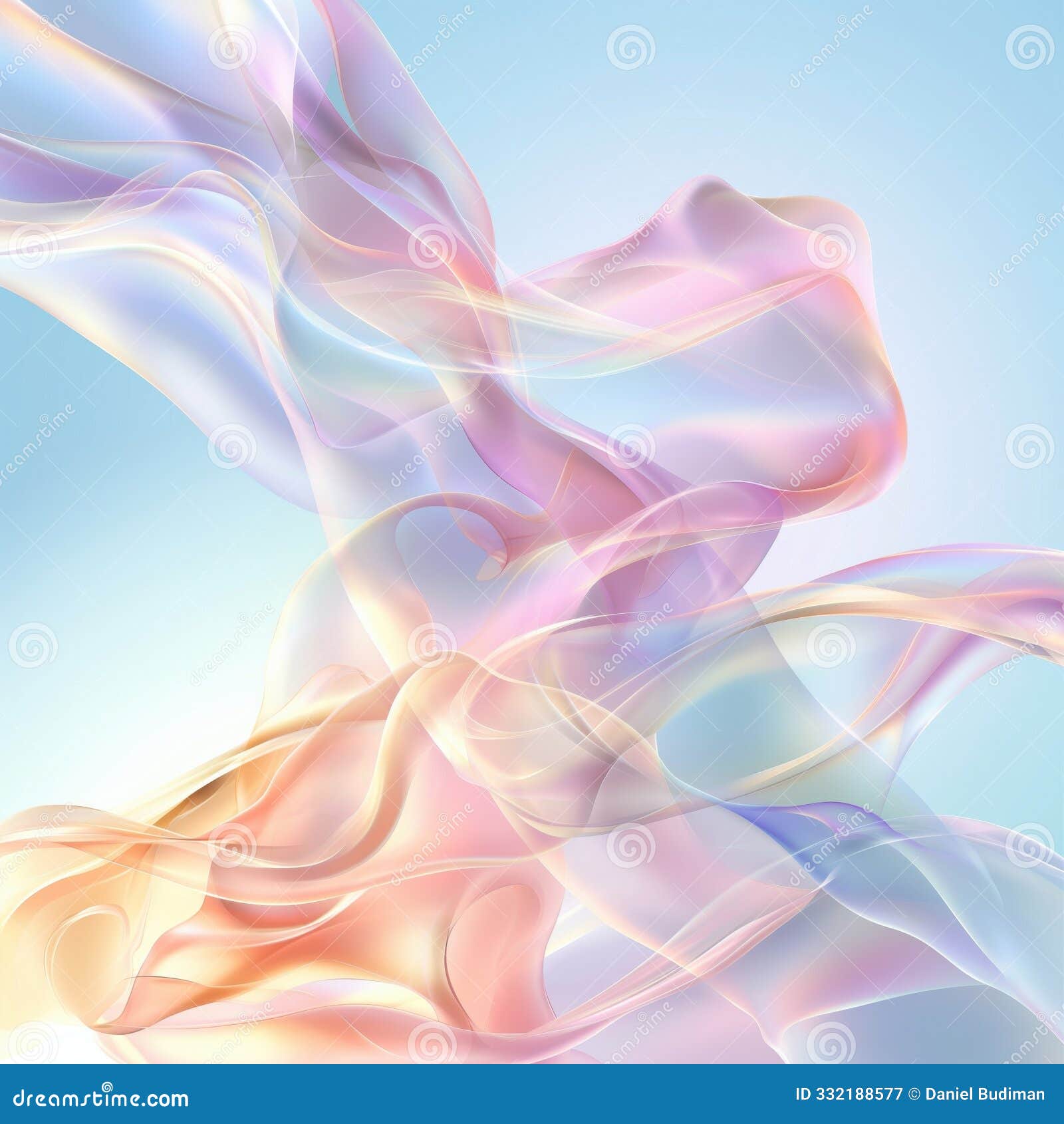 Multicolor Pastel Colour Palette of Abstract 3d Wavy Smooth Background ...