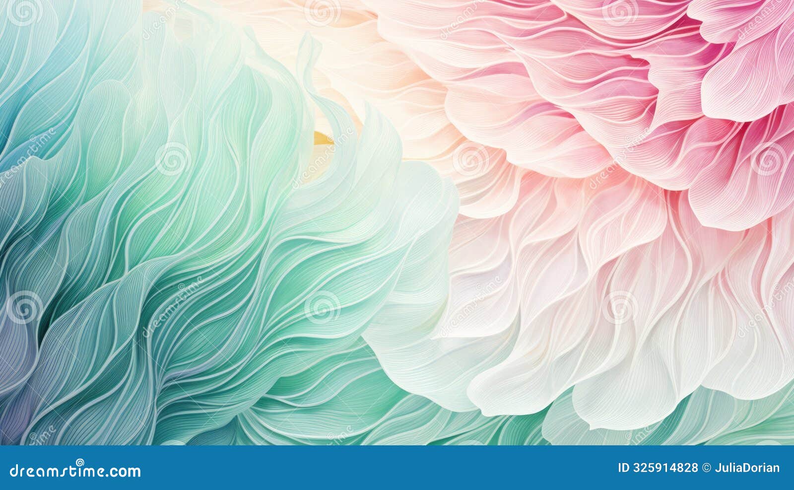 Multicolor Pastel Waves Flowing in a Seamless Pattern Resembling a ...