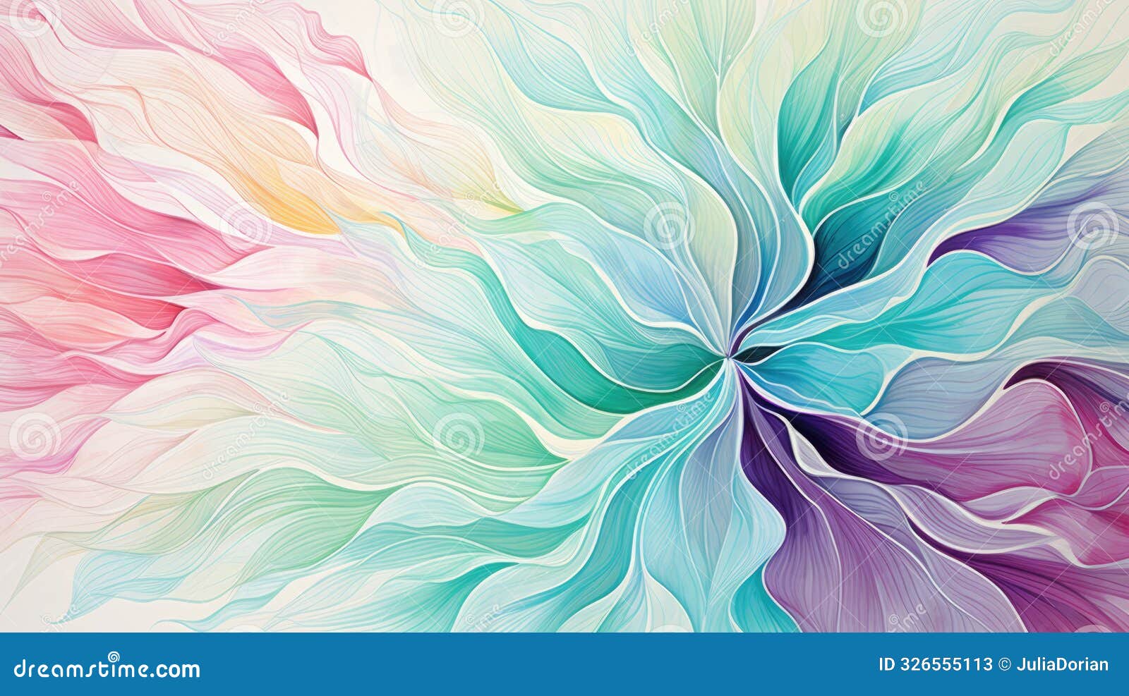 Multicolor Pastel Waves Flowing in a Seamless Pattern Resembling a ...