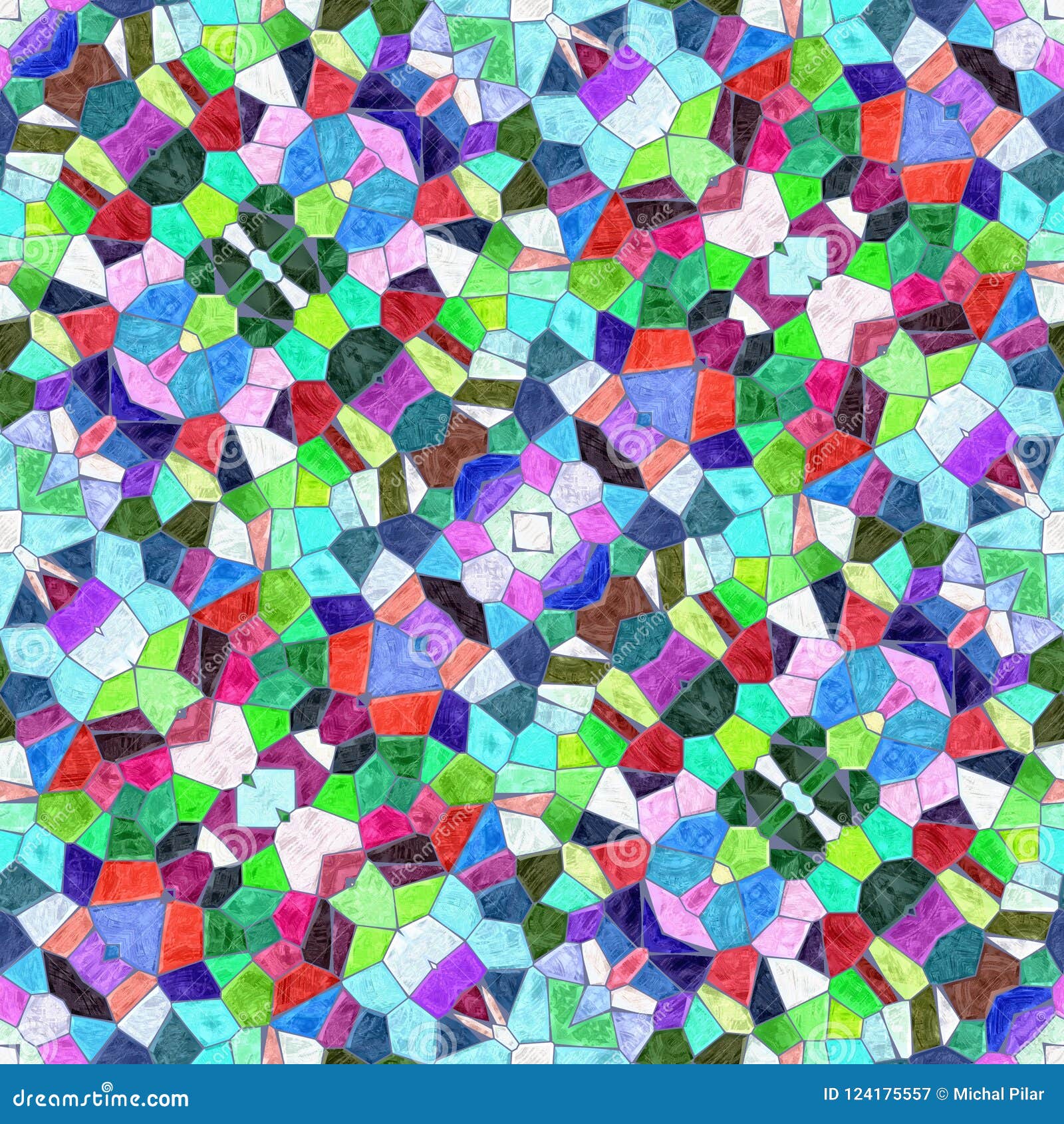 Multicolor Pattern Kaleidoscope, Seamless Texture Stock Illustration ...