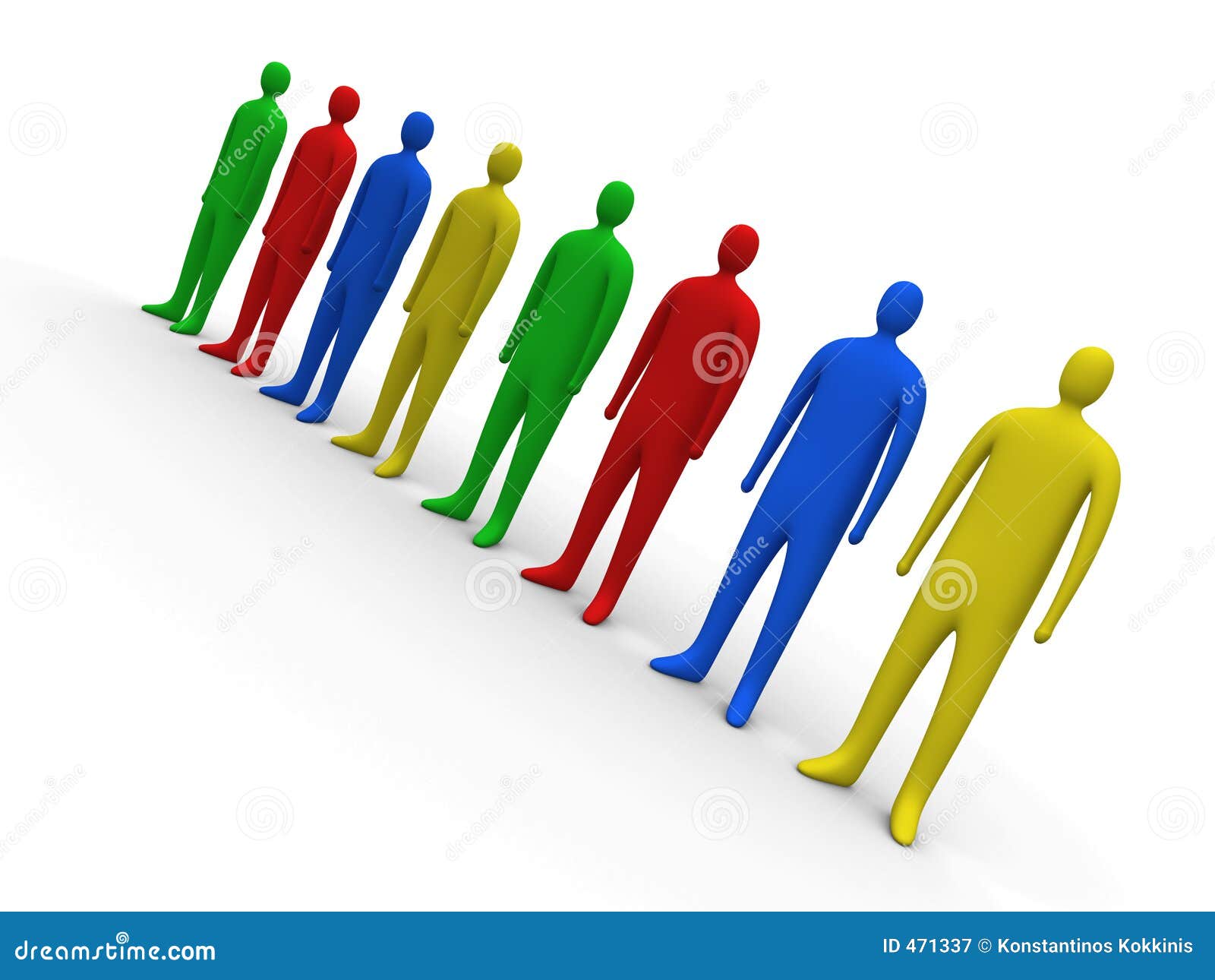 Multicolor people #2 stock illustration. Illustration of crowd - 471337