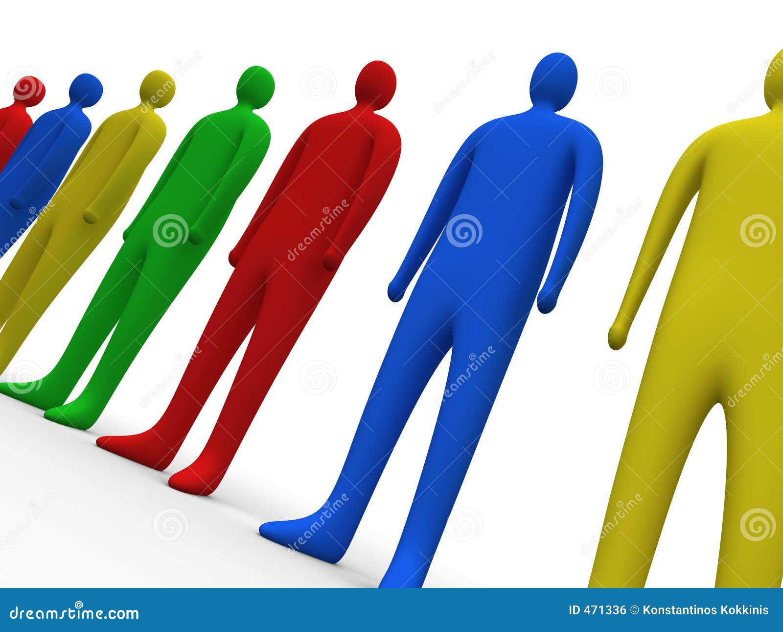 Multicolor people #3 stock illustration. Illustration of stand - 471336