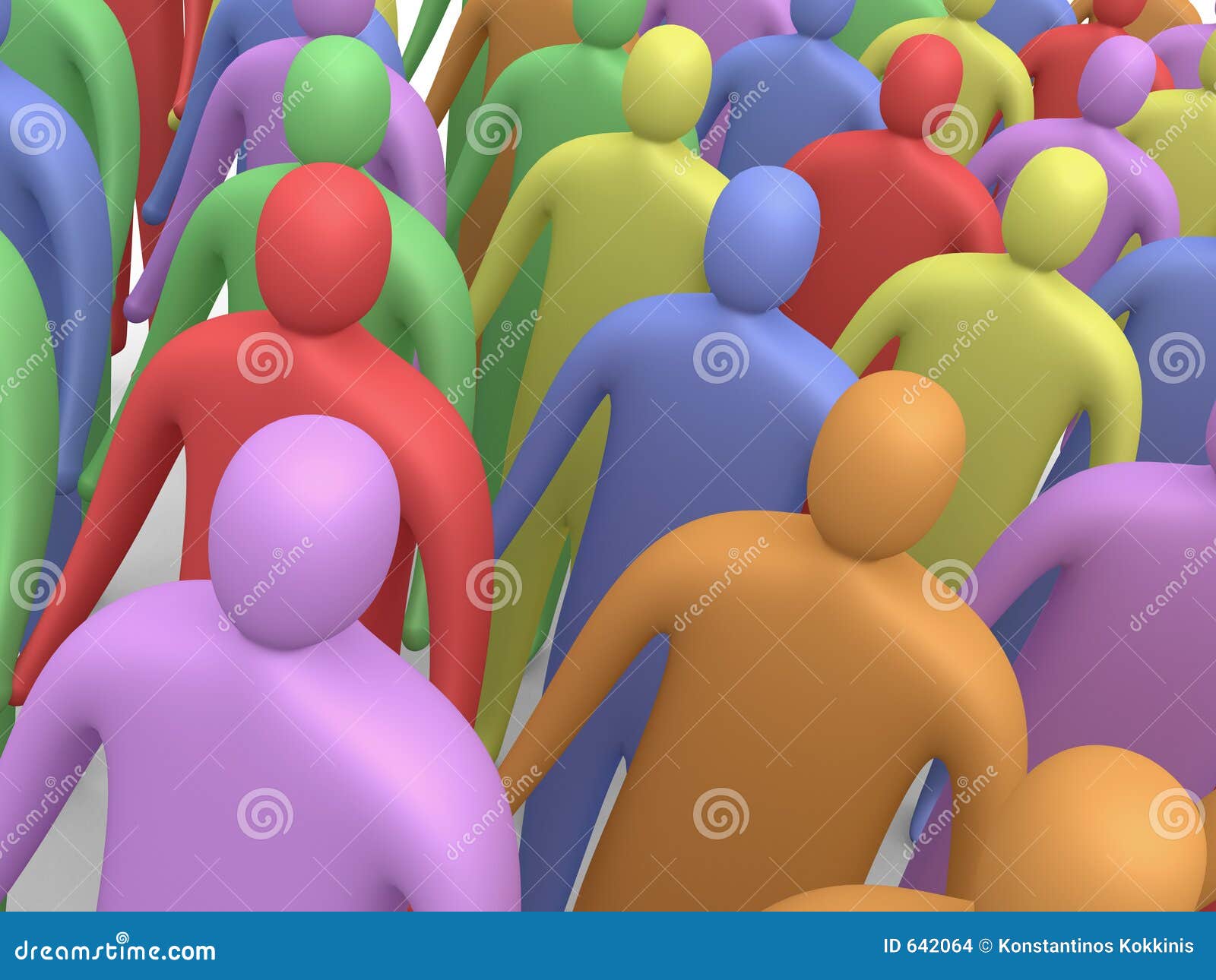 Multicolor People #4 stock illustration. Illustration of standing - 642064