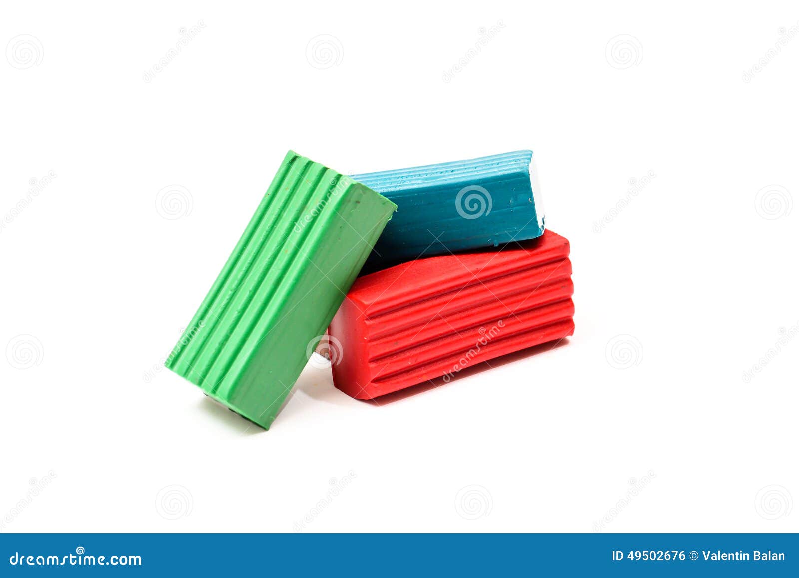 Multicolor Plasticine Blocks Isolated Stock Photo - Image of orange ...