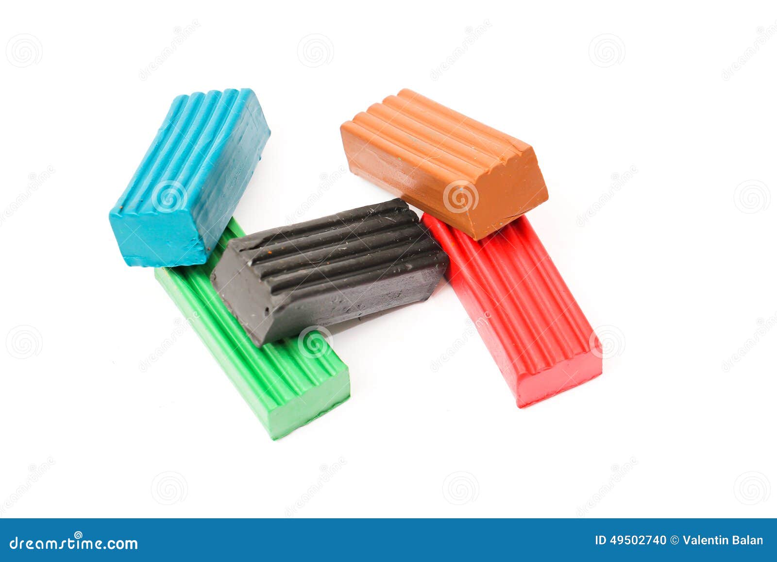 Multicolor Plasticine Blocks Isolated Stock Photo - Image of crafts ...