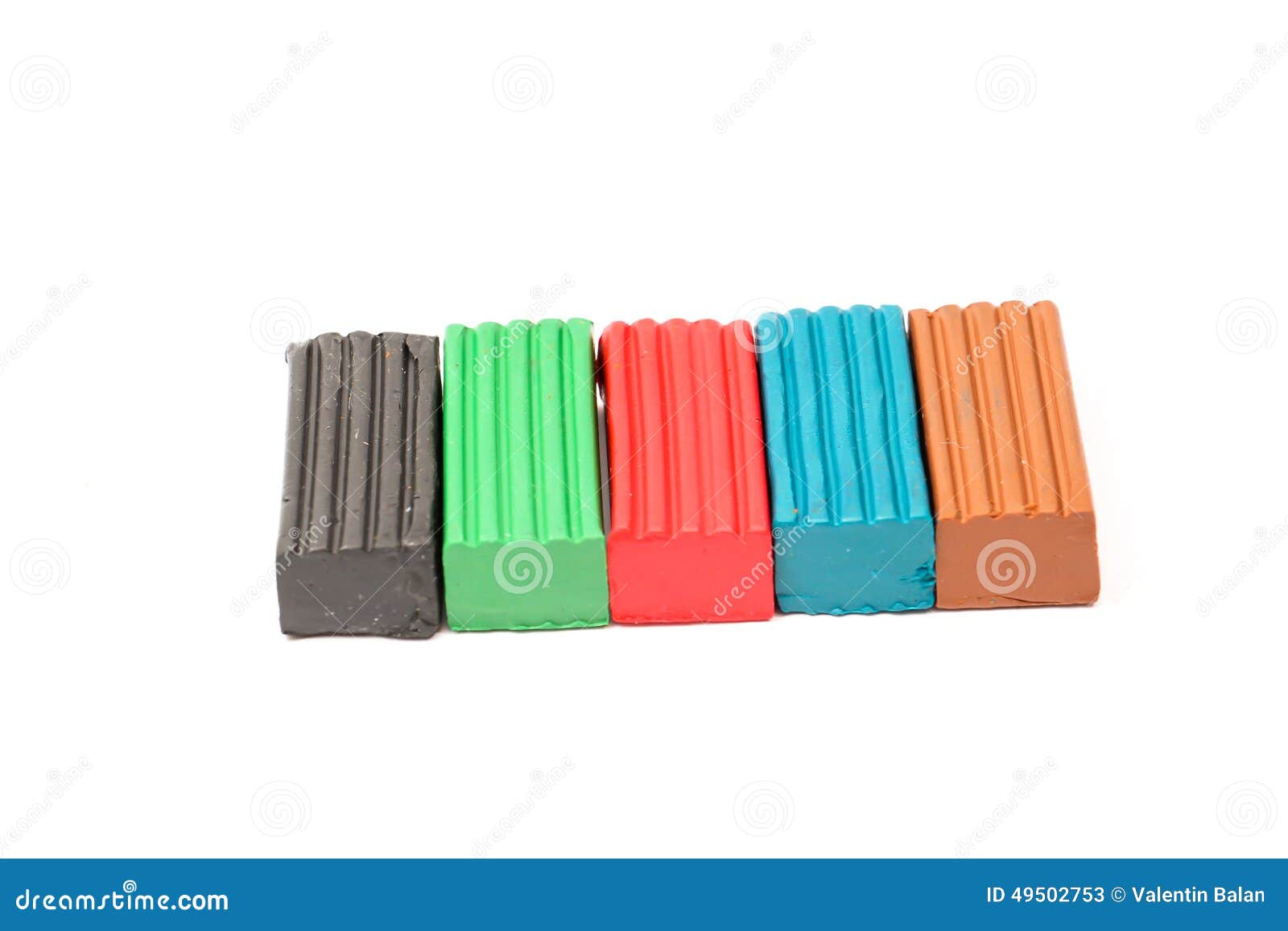 Multicolor Plasticine Blocks Isolated Stock Image - Image of bright ...